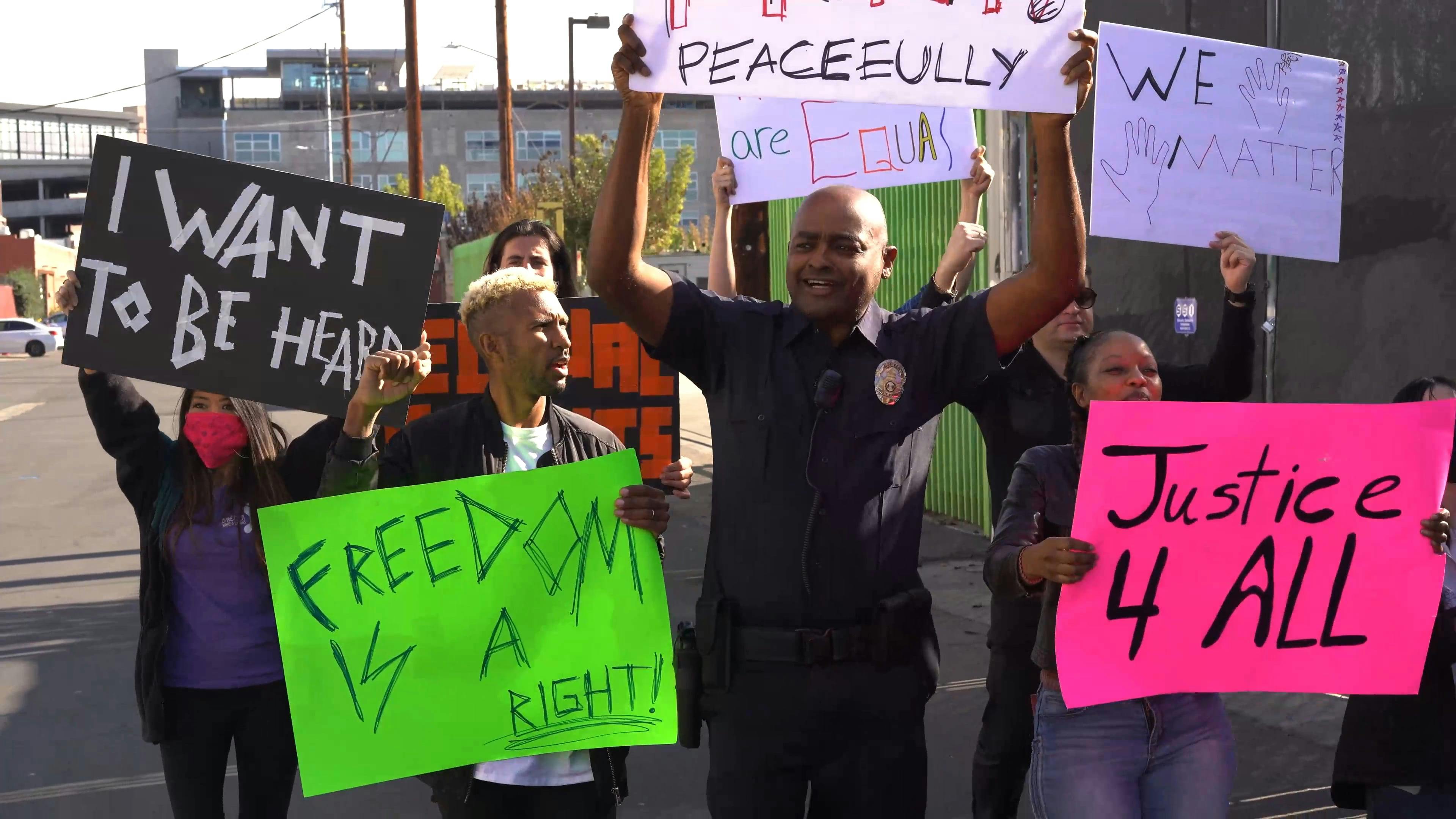 People Protesting on the street while Holding Placards Free Stock Video ...