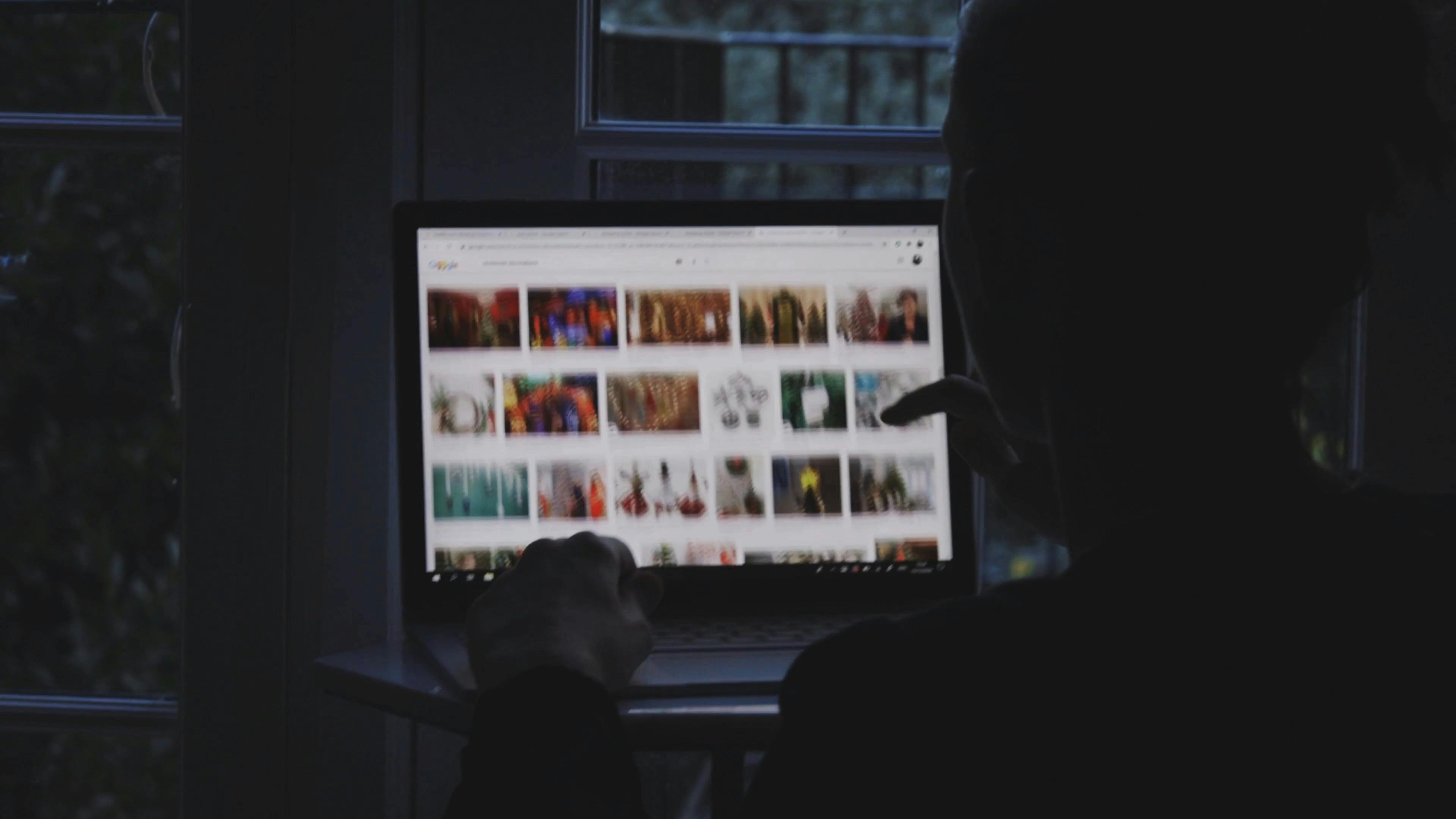 Woman Scrolling On Computer Screen Free Stock Video Footage, Royalty ...