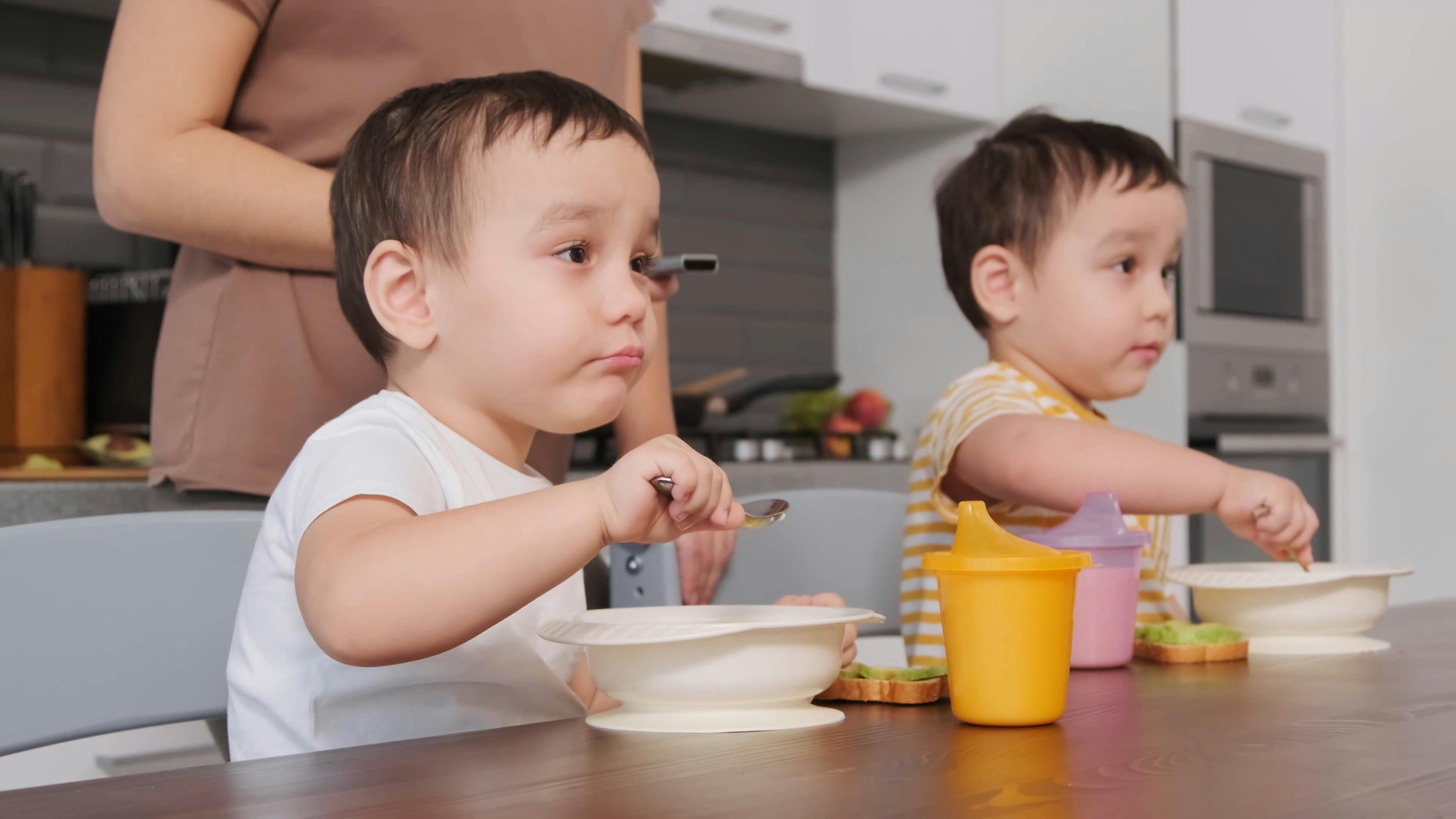 Children Eating in the Kitchen Free Stock Video Footage, Royalty-Free ...