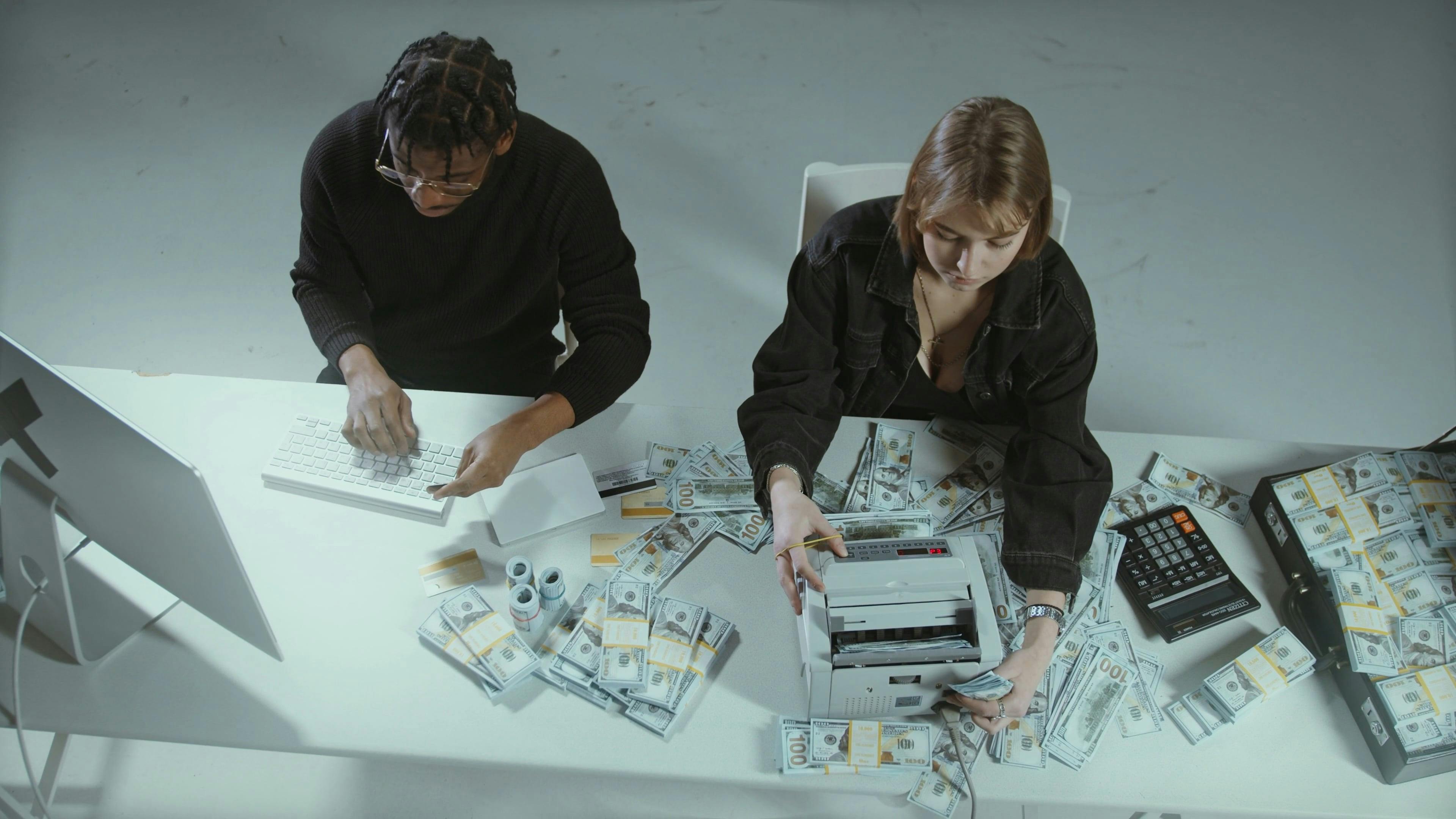 People Counting Money · Free Stock Video