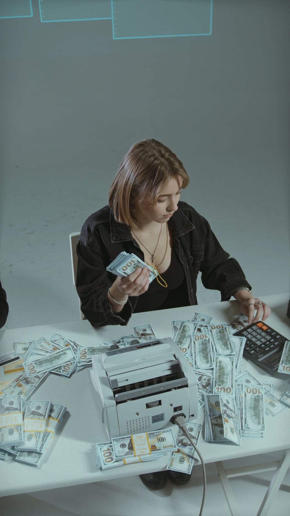 A Woman Counting Money Free Stock Video A Woman Counting Money Free Stock Video
