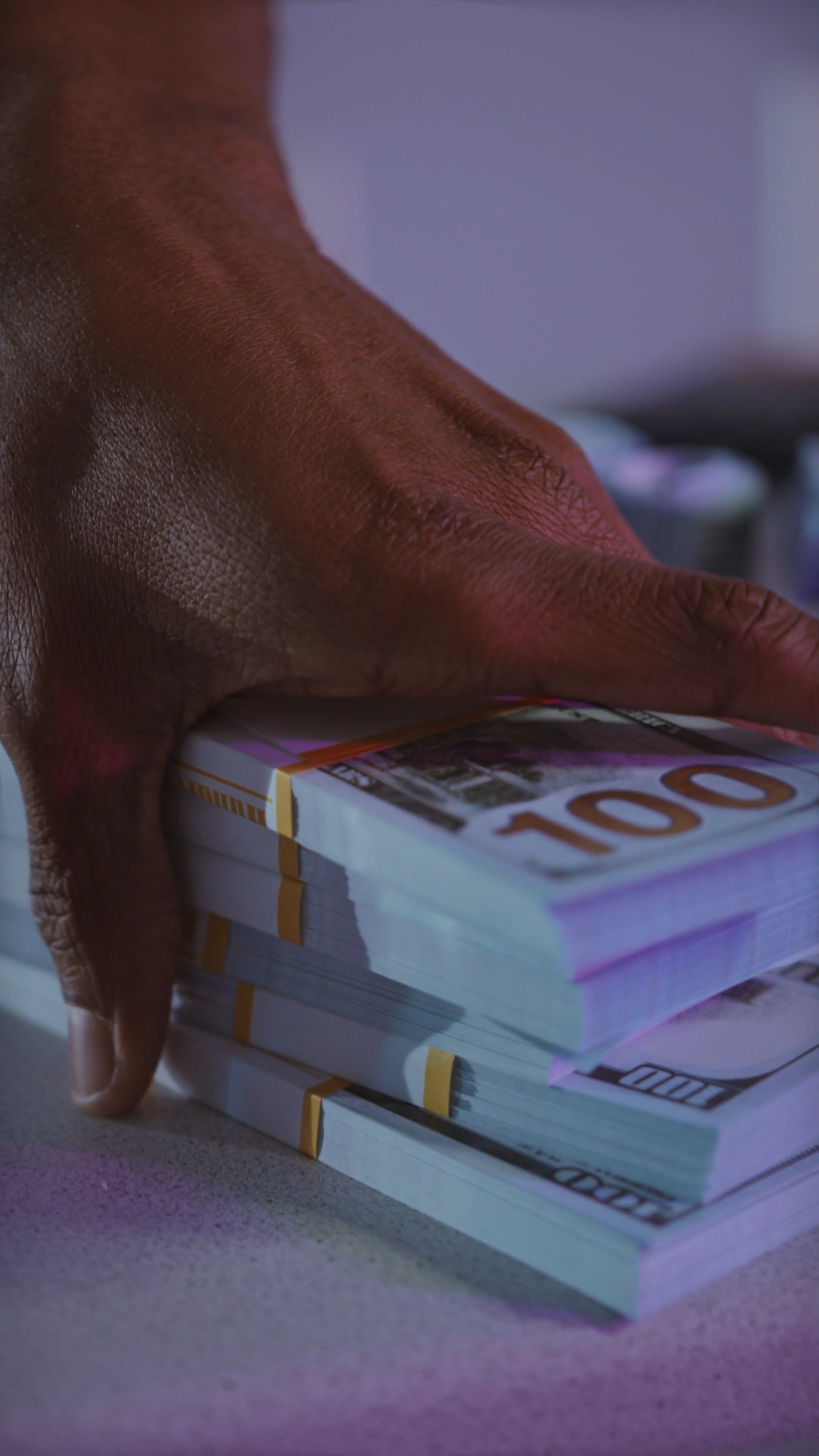 Close Up Shot of Man Counting Money · Free Stock Video