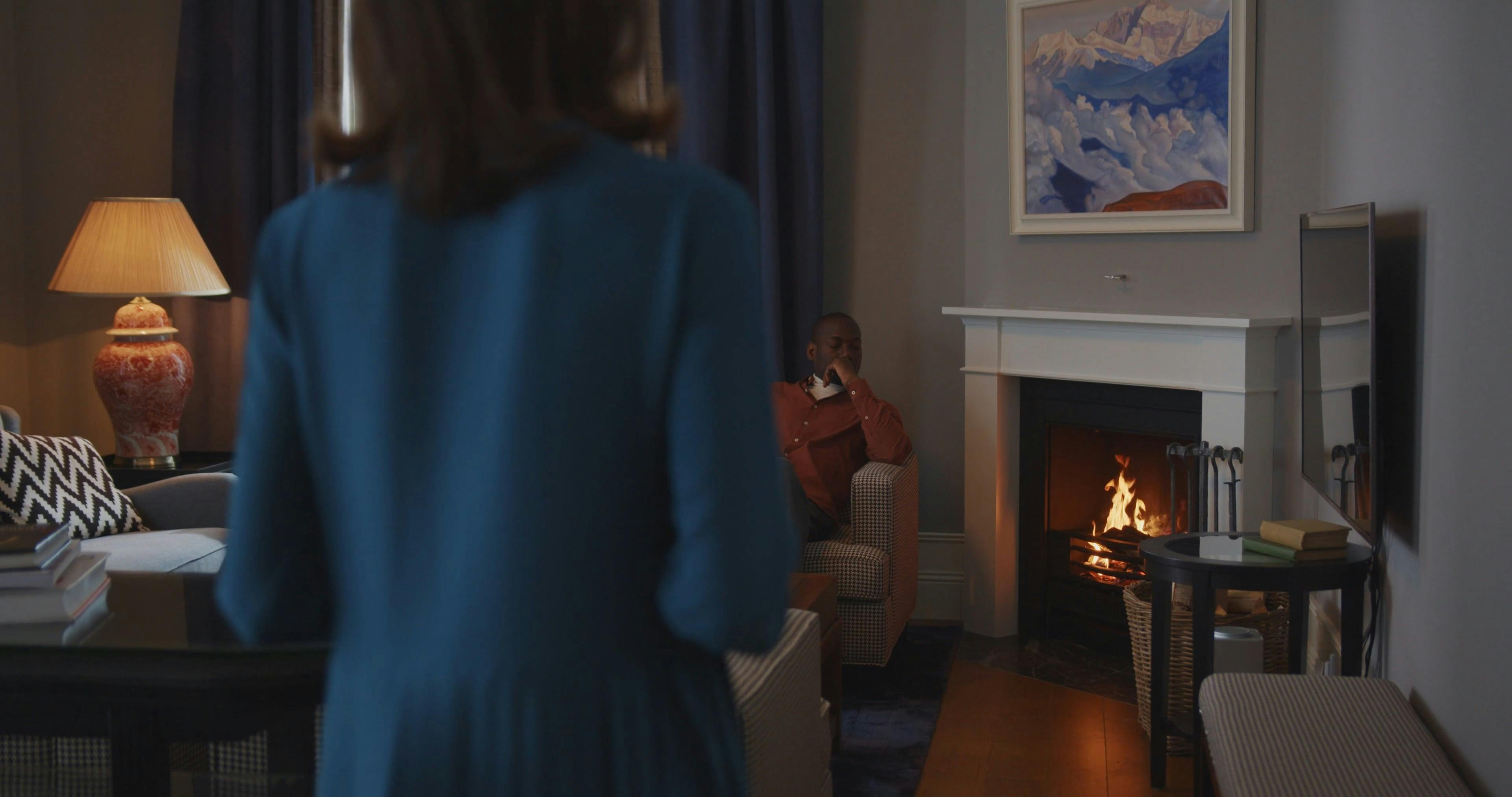 Young Couple Making a Toast by Fireplace Free Stock Video Footage ...