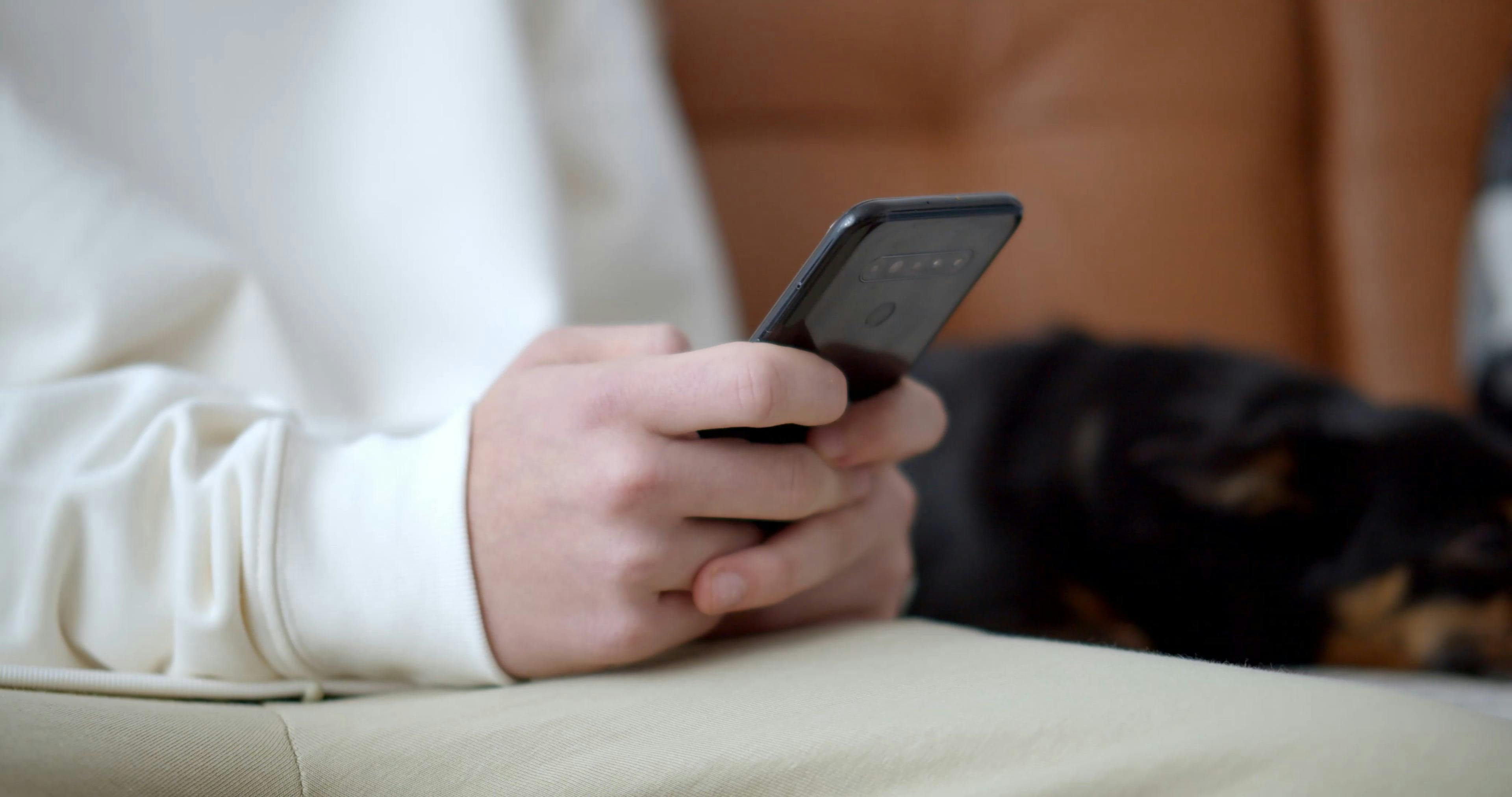 Close Up Shot of a Person Using Smartphone Free Stock Video Footage ...