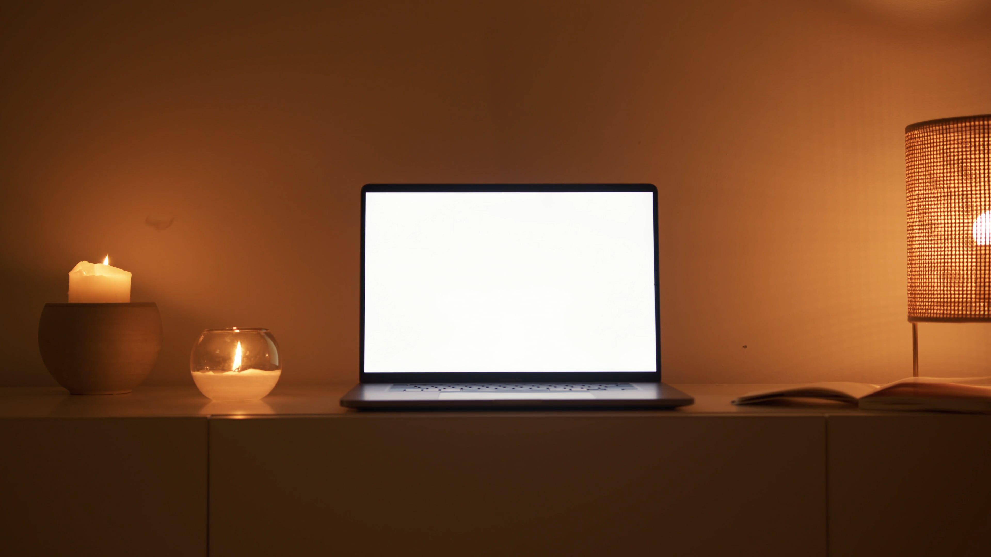 Laptop Computer with Blank Screen · Free Stock Video