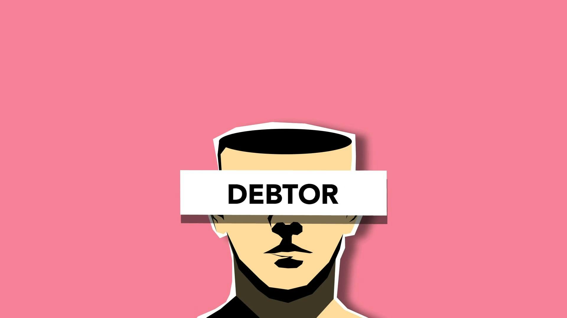 Animation About a Debtor · Free Stock Video