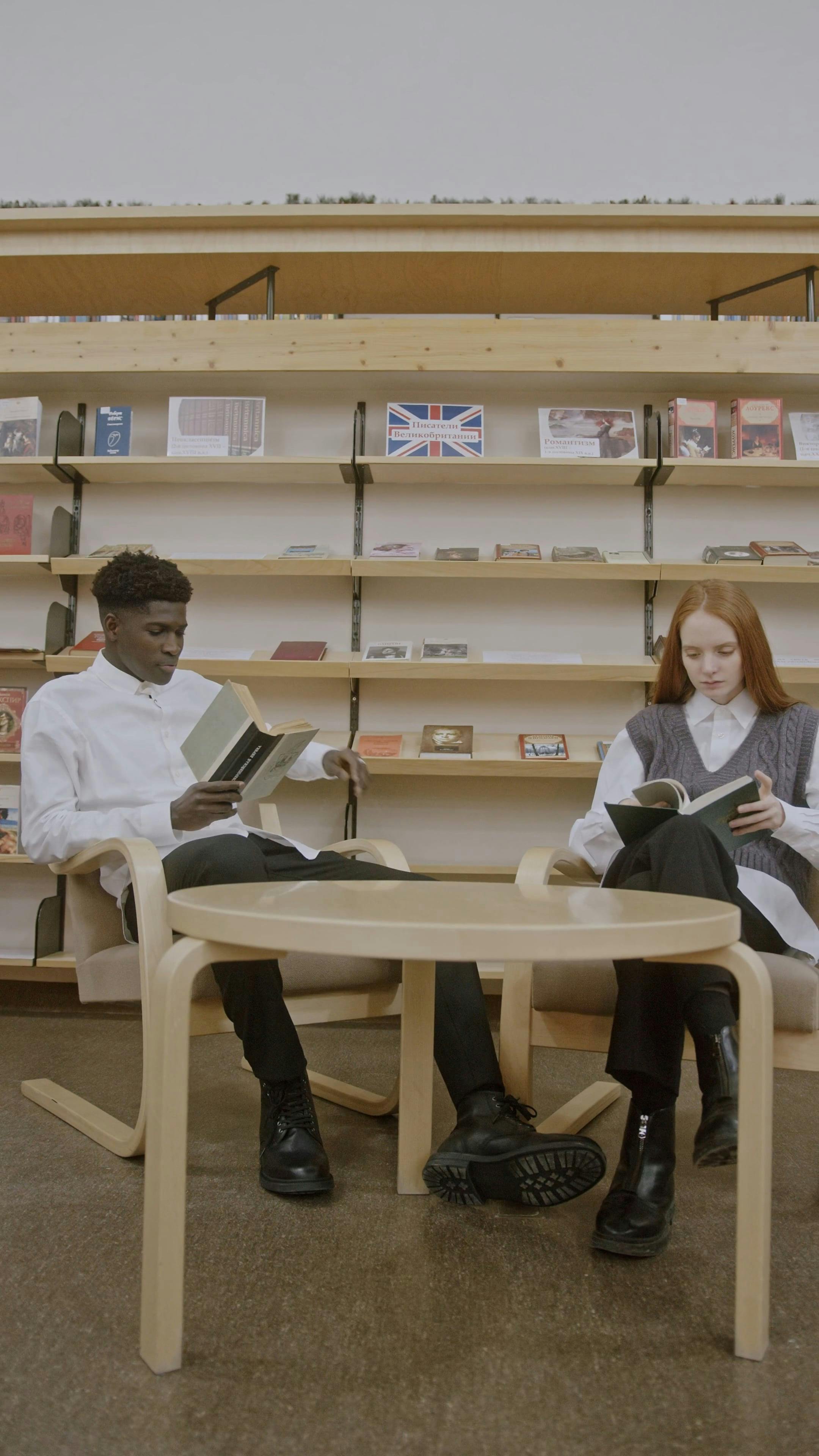 Two People Reading Books Together Free Stock Video Footage, Royalty ...