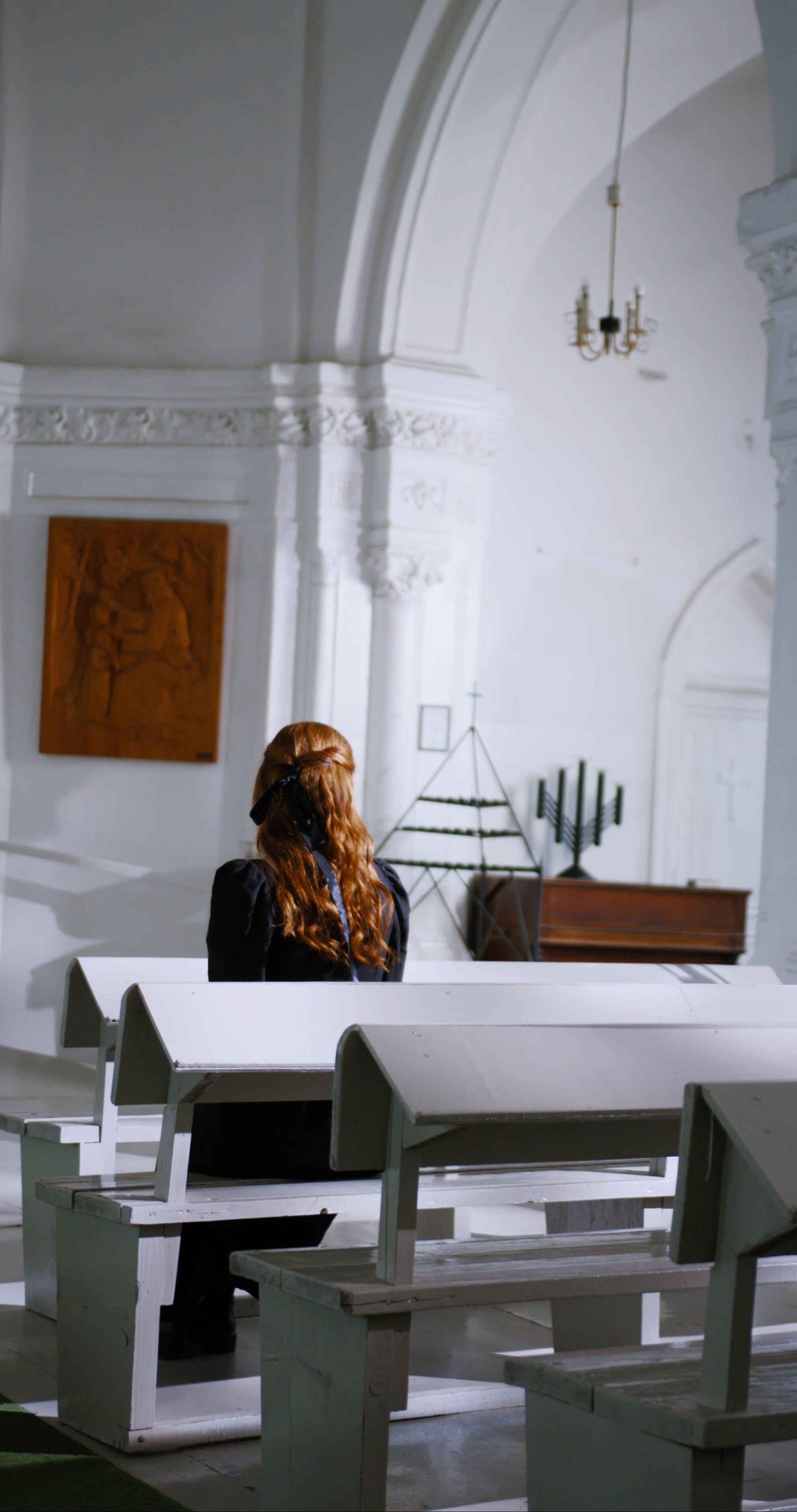 A Woman Seriously Praying · Free Stock Video