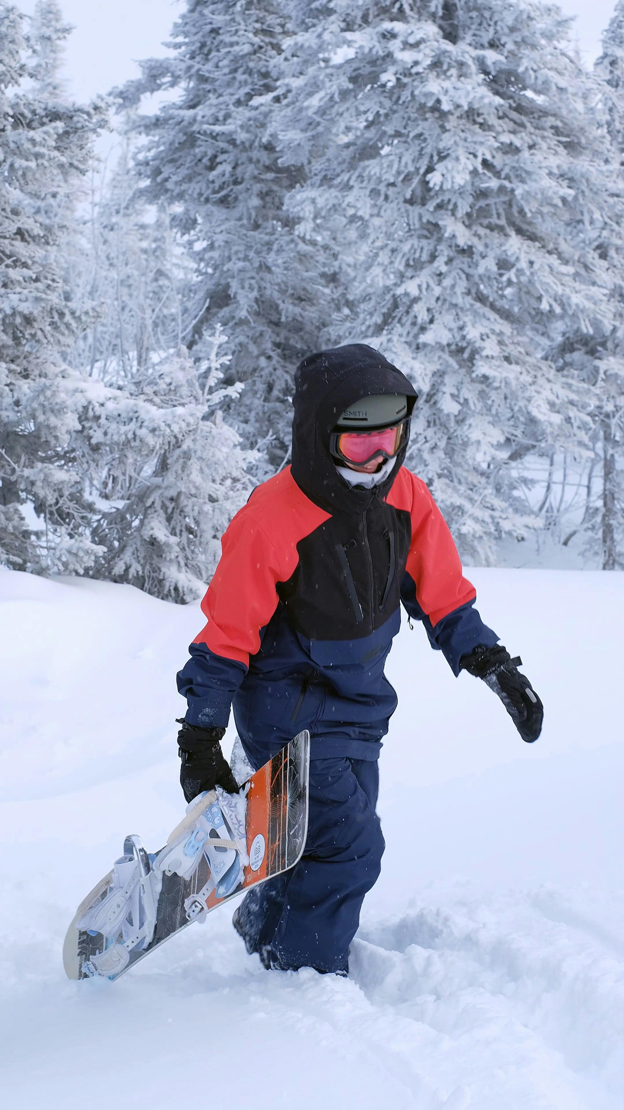 A Person Walking on Snow · Free Stock Video