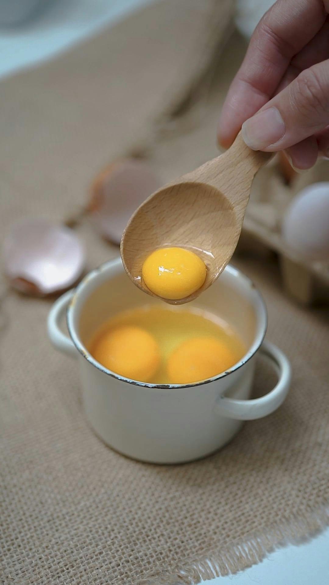 Egg Yolk Being Left In A Container Free Stock Video Footage, Royalty ...