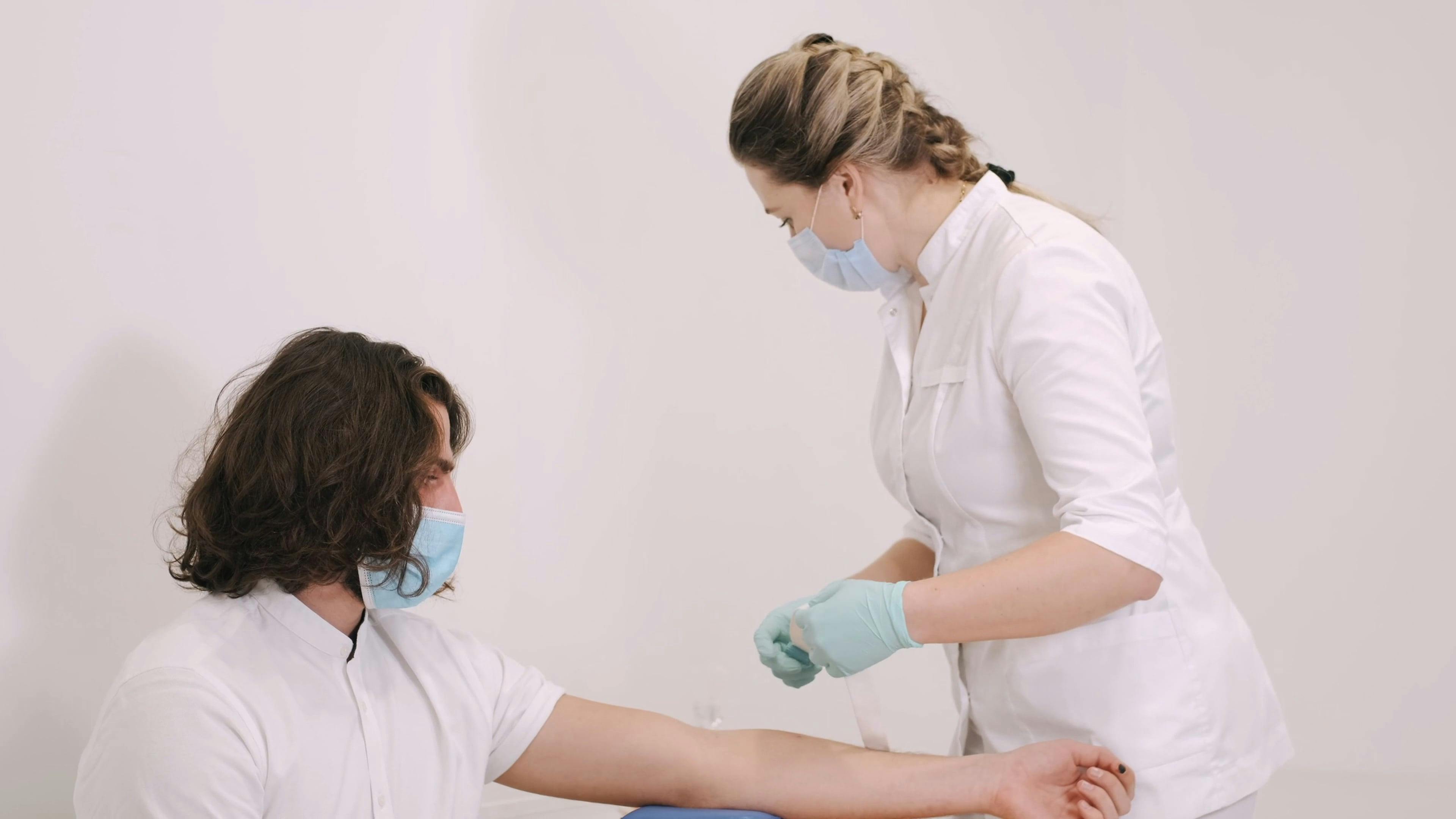 Nurse Preparing Patient For Blood Collection Free Stock Video Footage ...