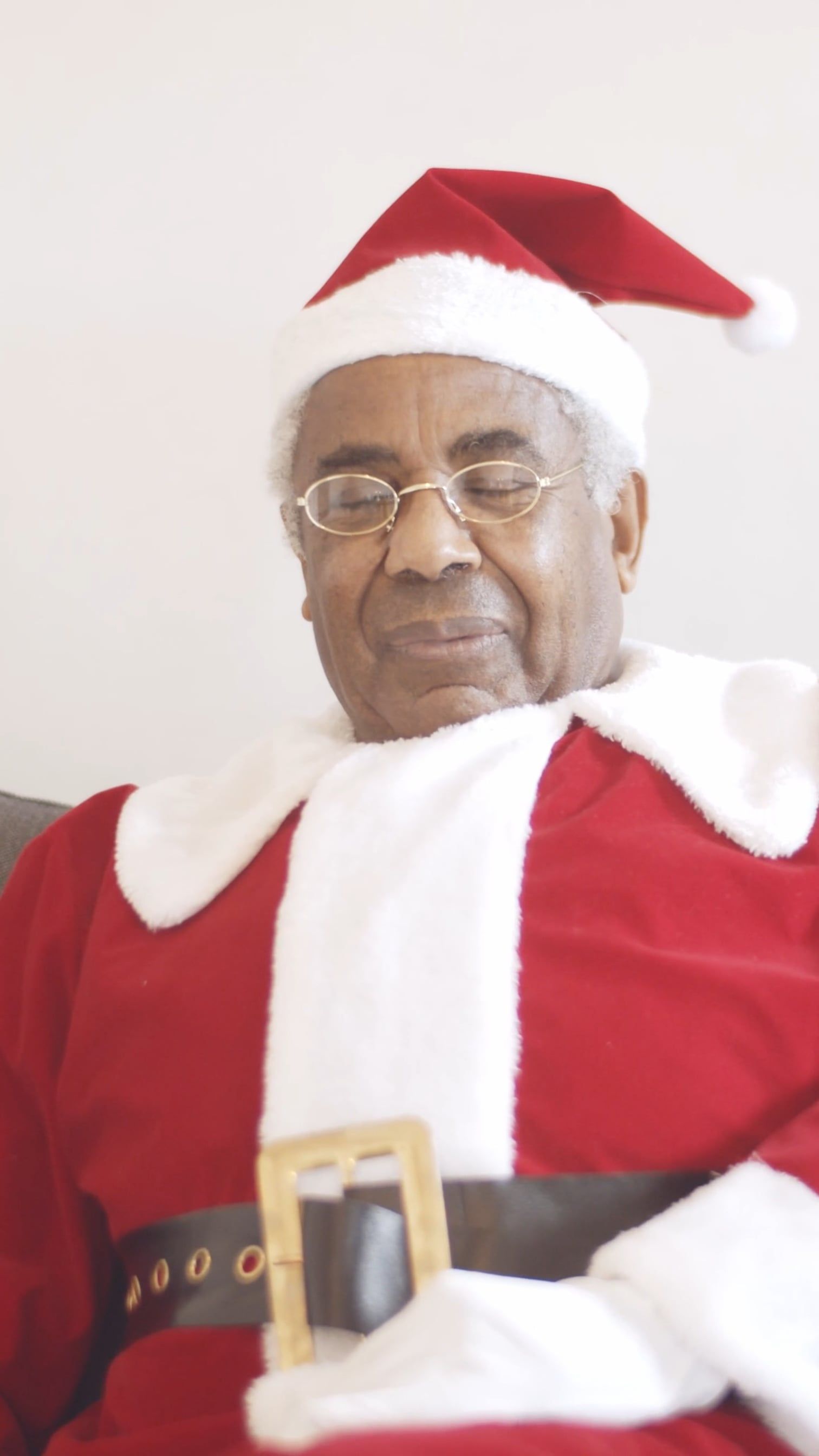 A Man in a Santa Costume Taking off his Hat Free Stock Video Footage ...