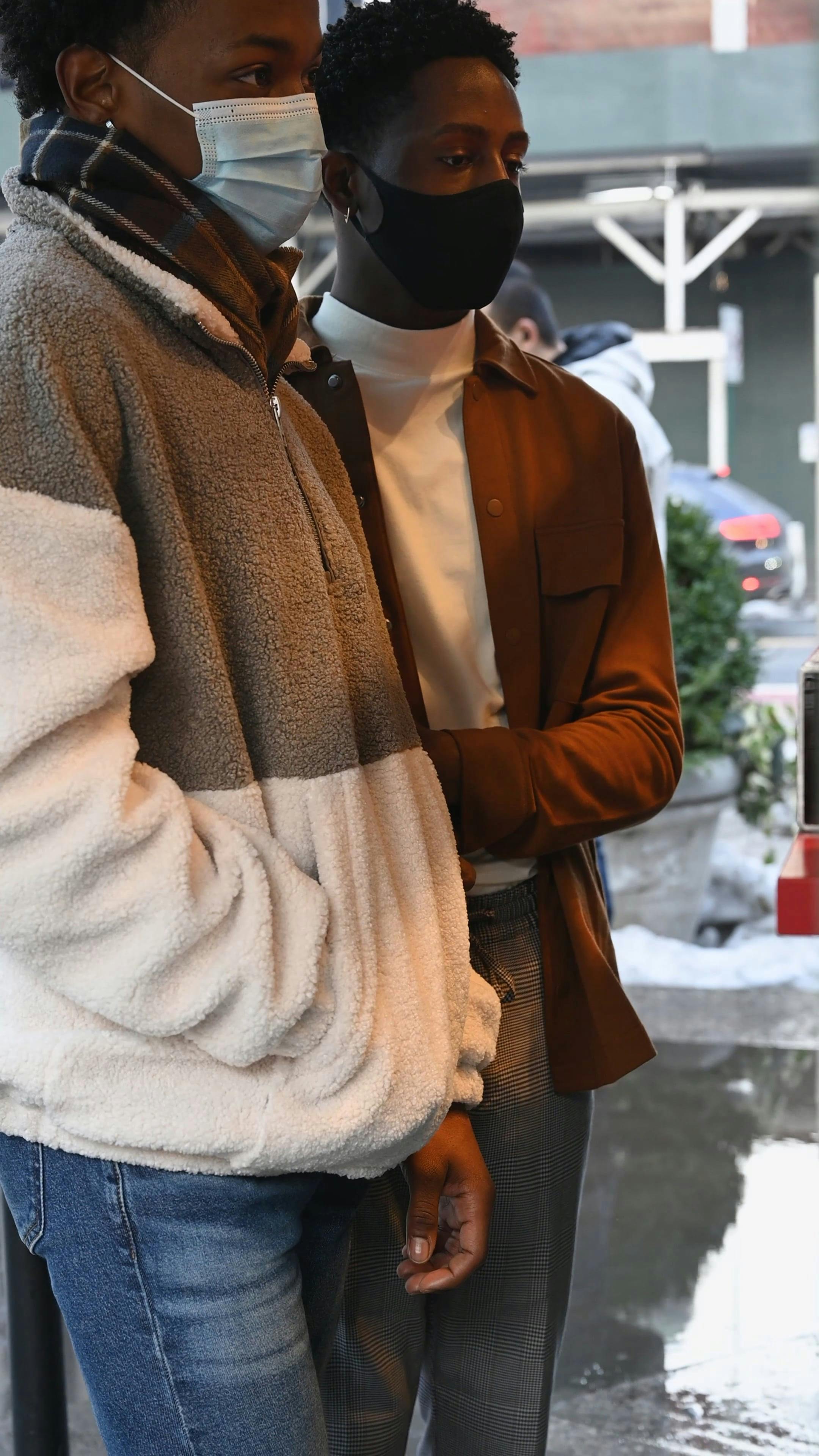 Two People Wearing Face Masks · Free Stock Video