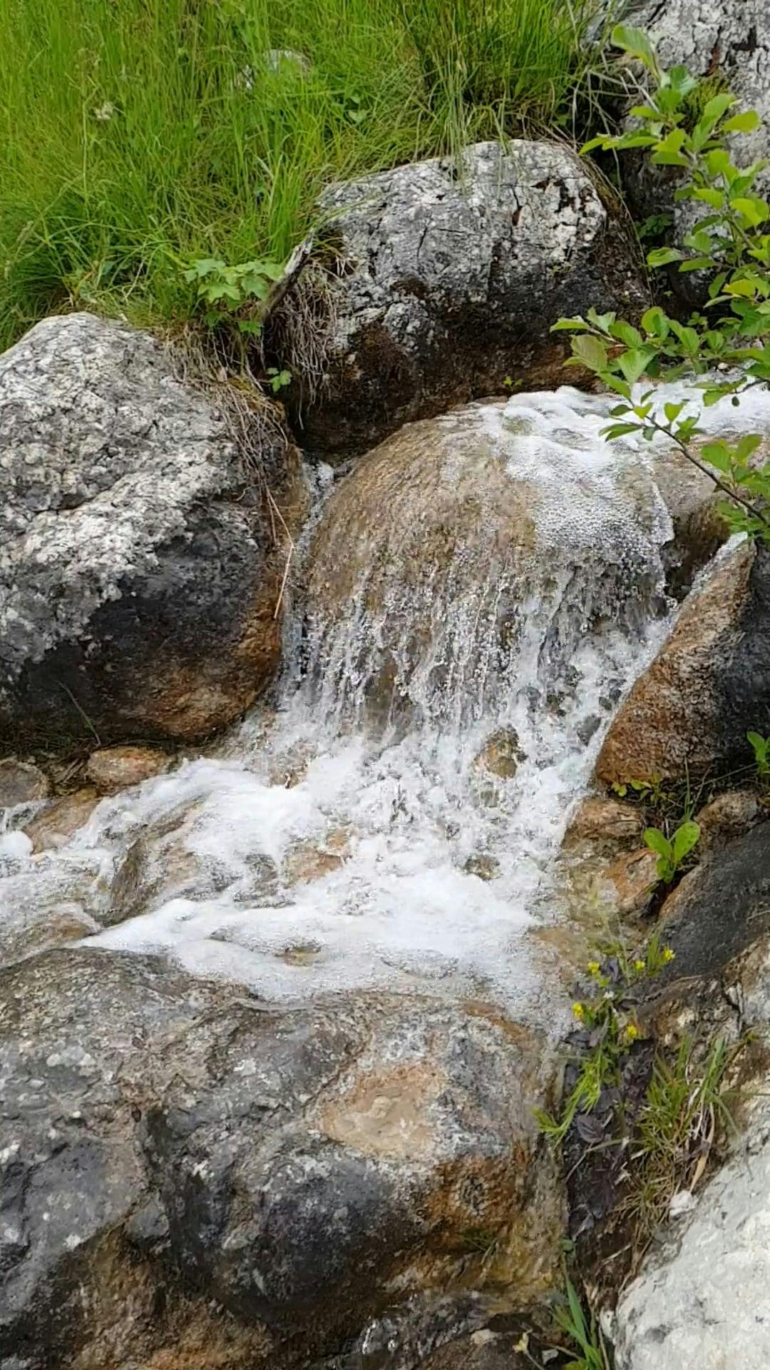 Water Flowing on a Rock · Free Stock Video