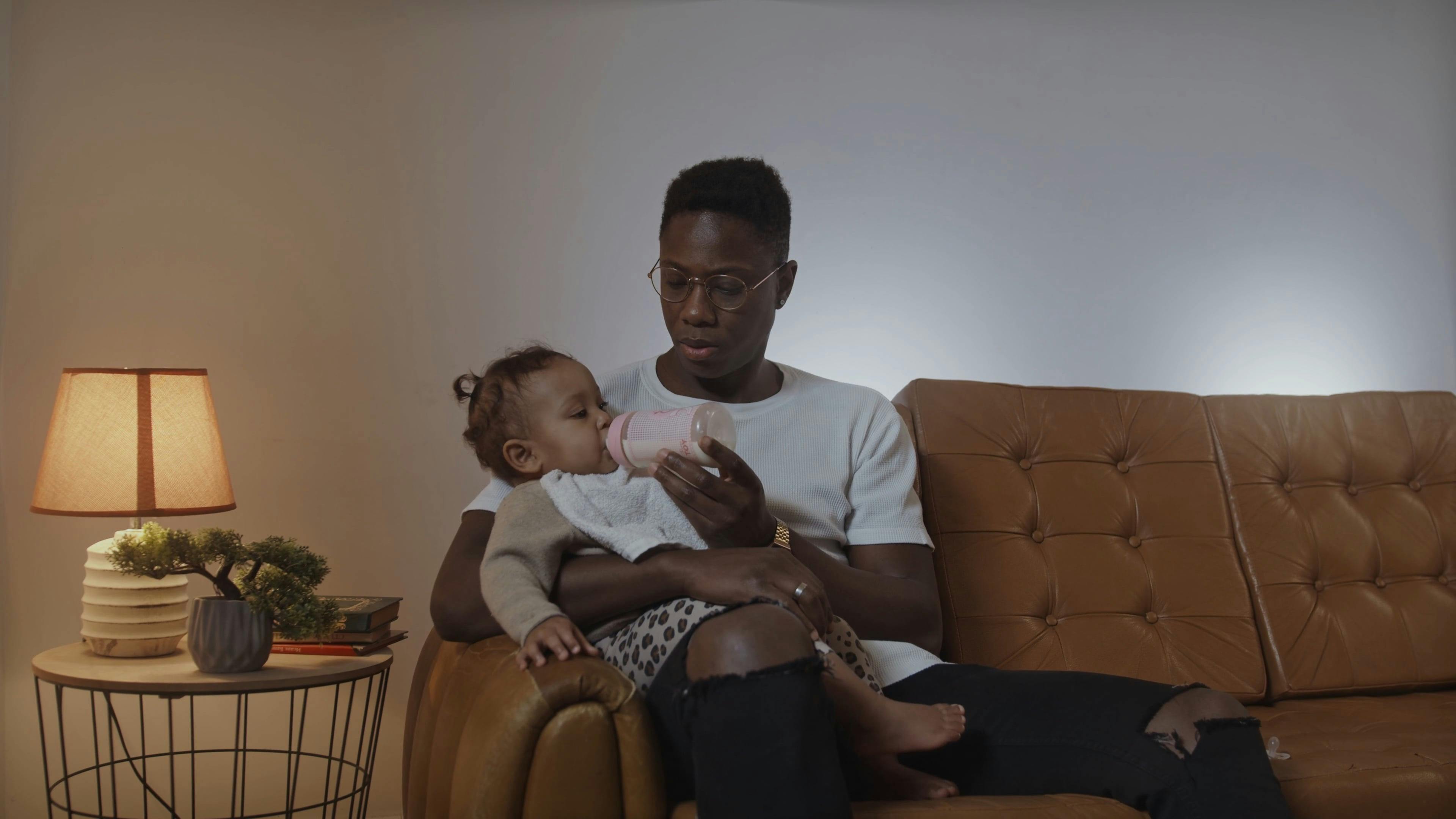 Dad Feeding His Baby · Free Stock Video