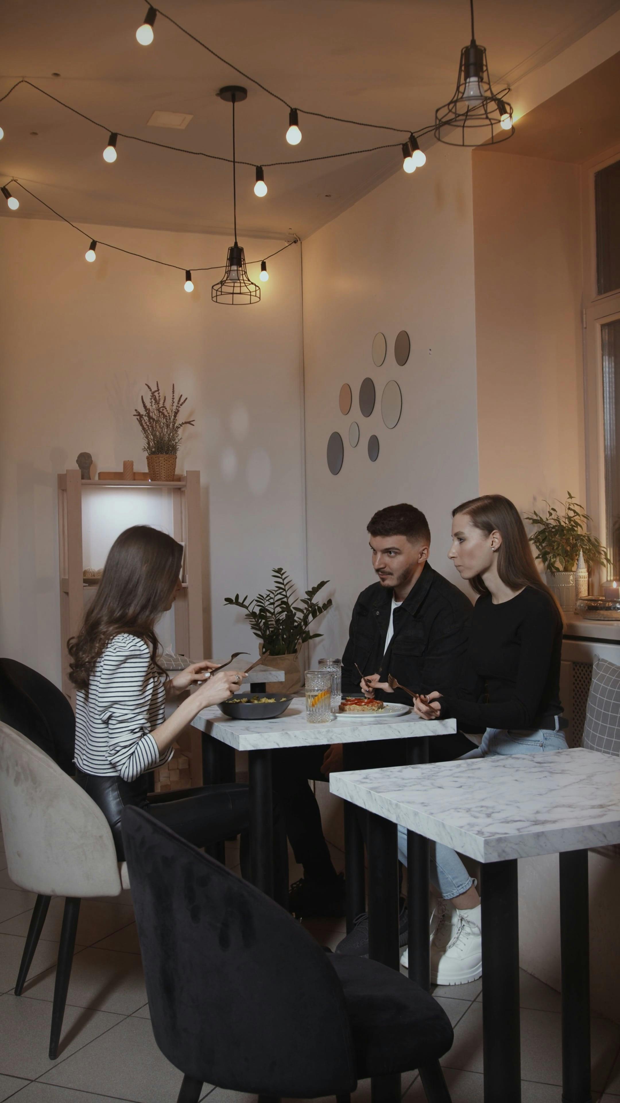 People Eating and Talking at a Restaurant Free Stock Video Footage ...
