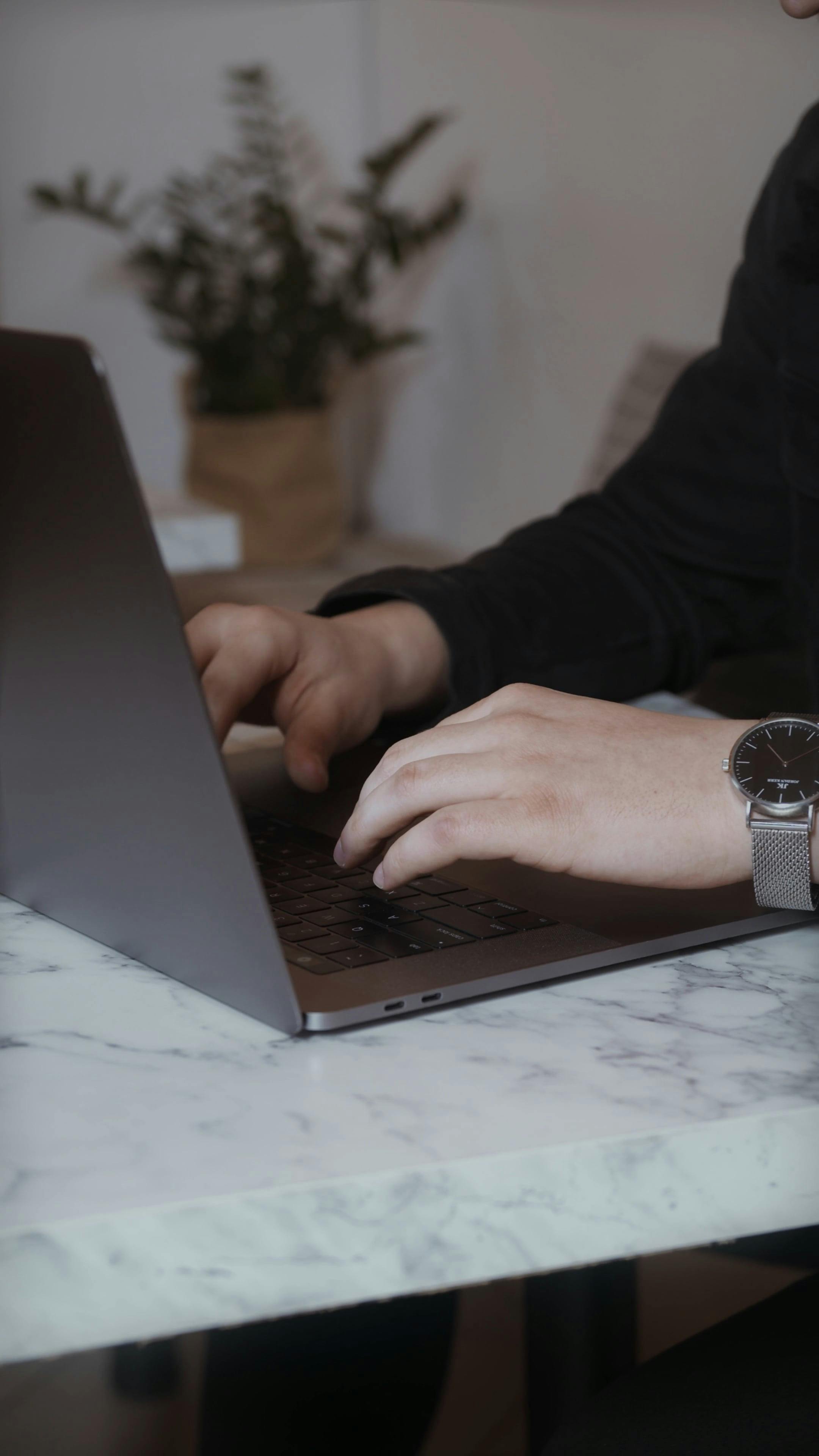 A Man Typing on His Laptop Free Stock Video Footage, Royalty-Free 4K ...