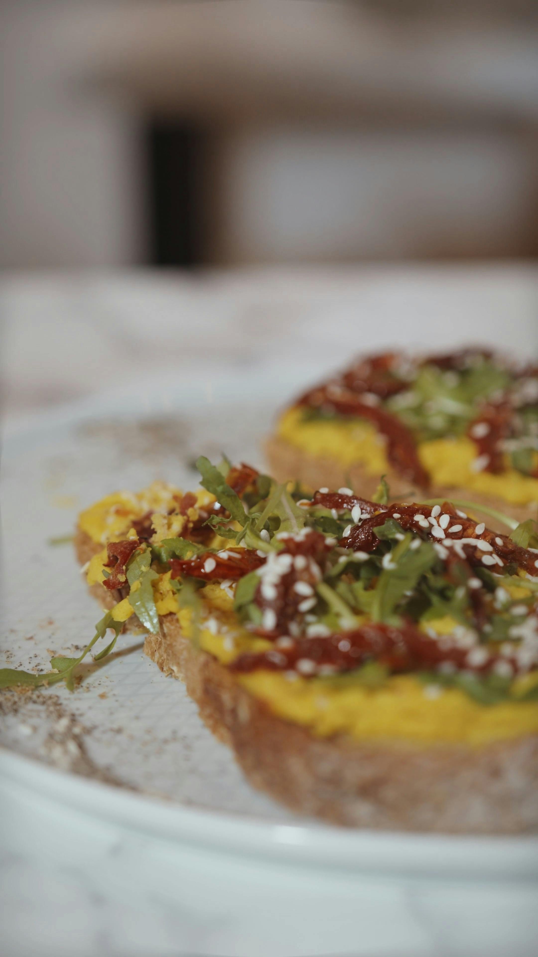 Person Cutting a Piece of Toast · Free Stock Video