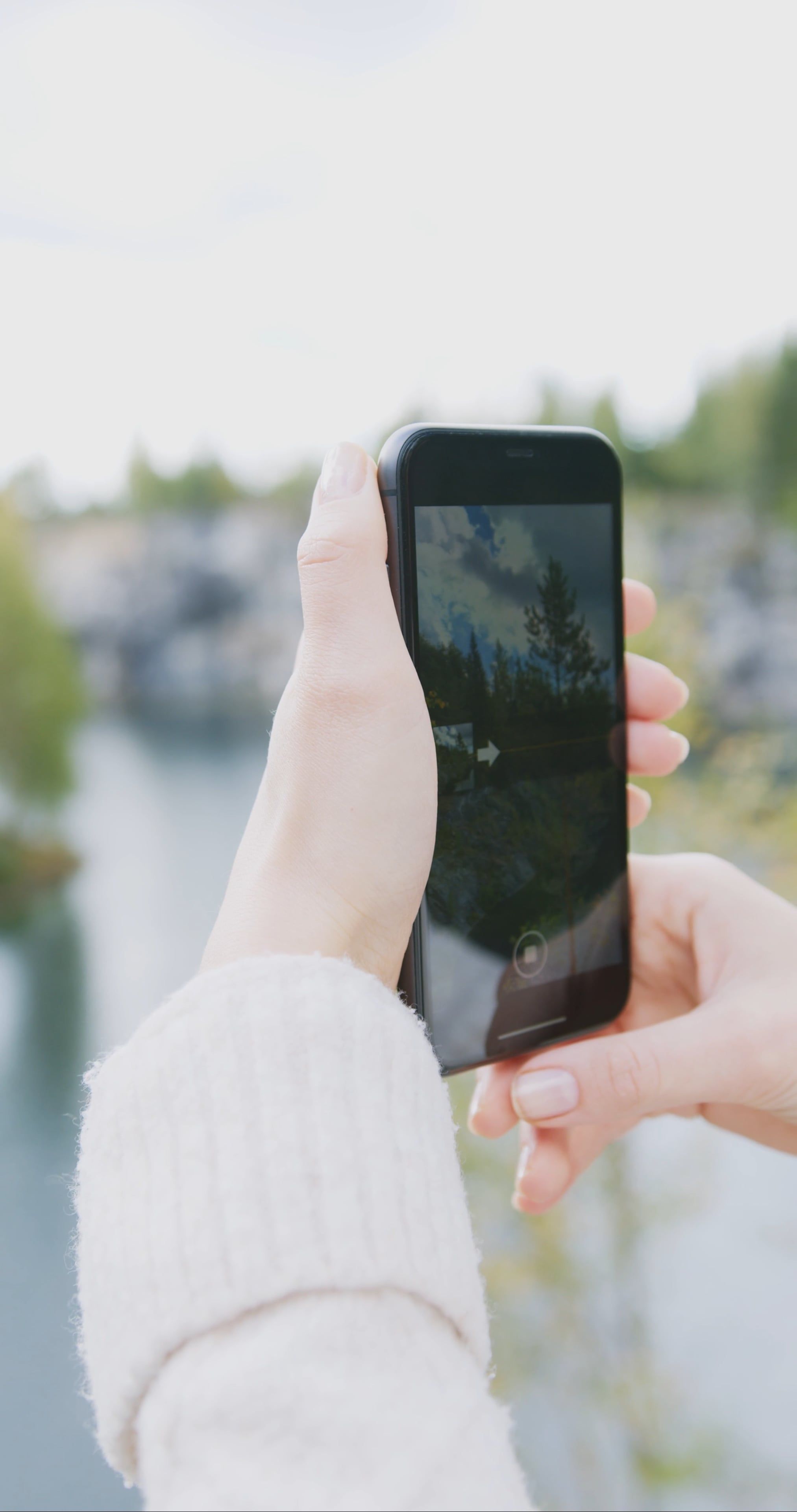 Person Taking Panorama Picture of the Beautiful View · Free Stock Video