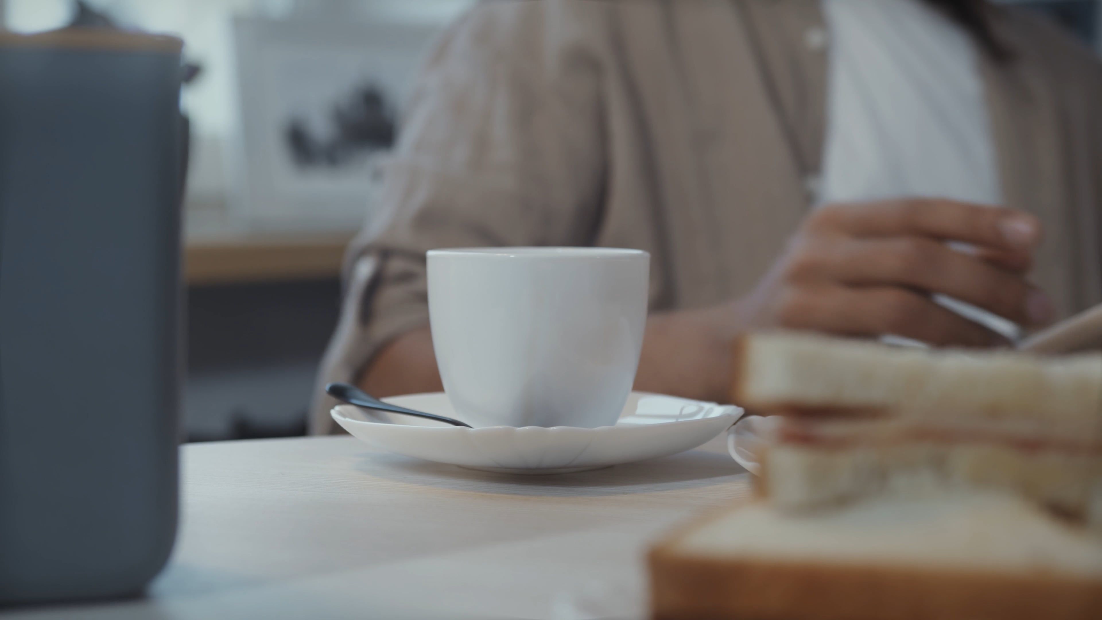 Person Drinking Coffee in a Cup · Free Stock Video