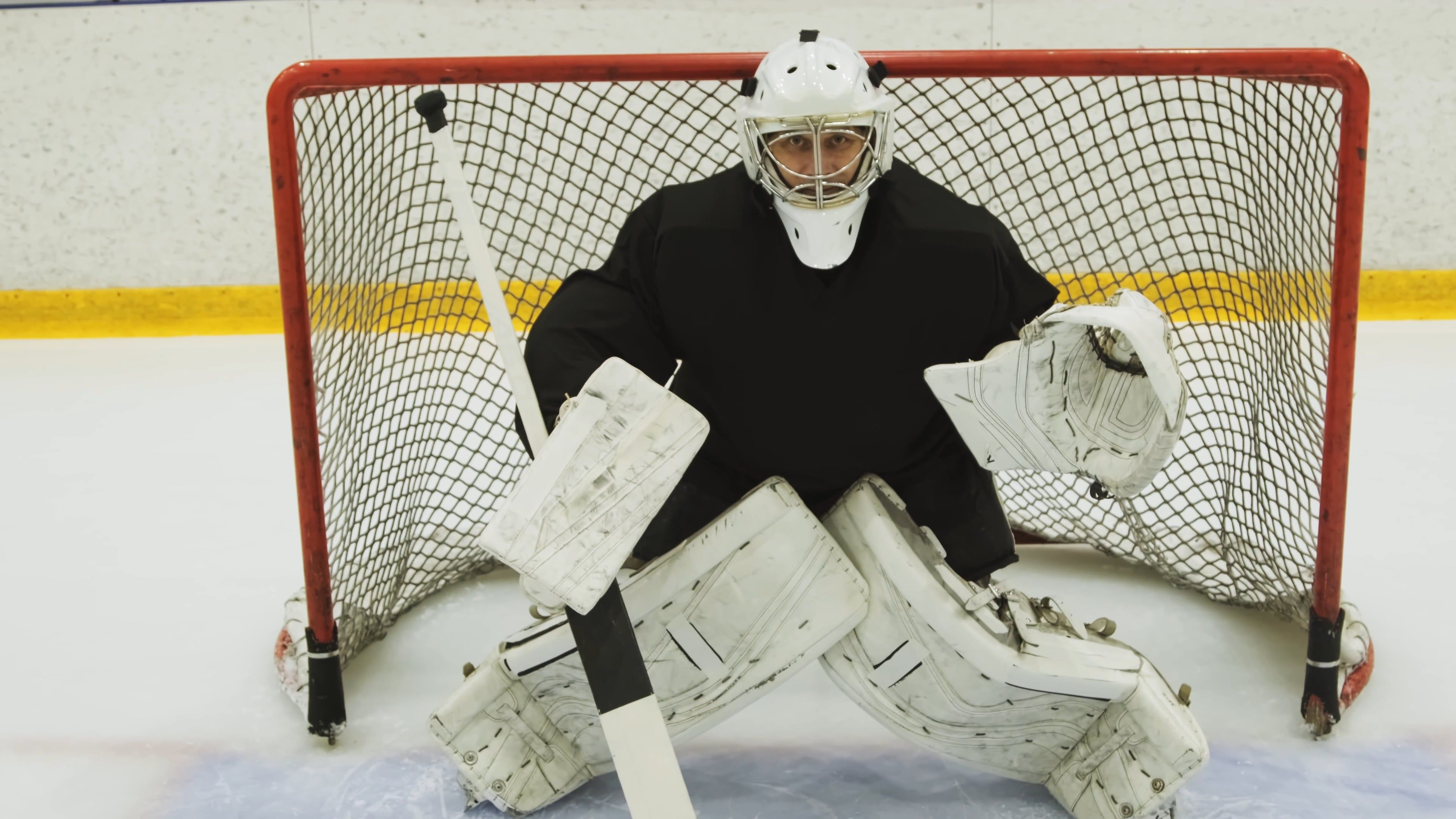 Close Up Shot of a Goaltender · Free Stock Video