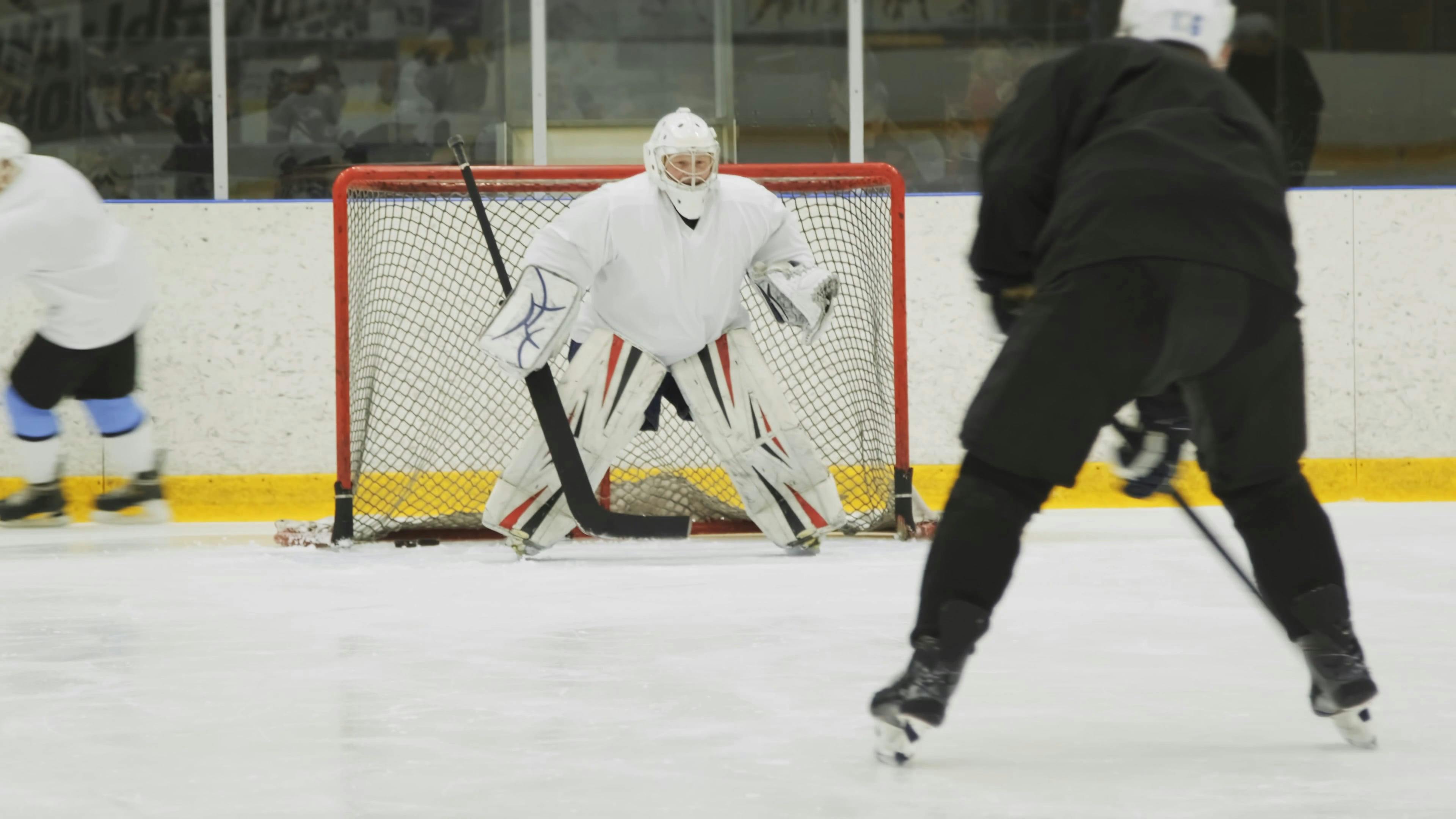Goaltender Defending Goals from Opponent Side Free Stock Video Footage ...