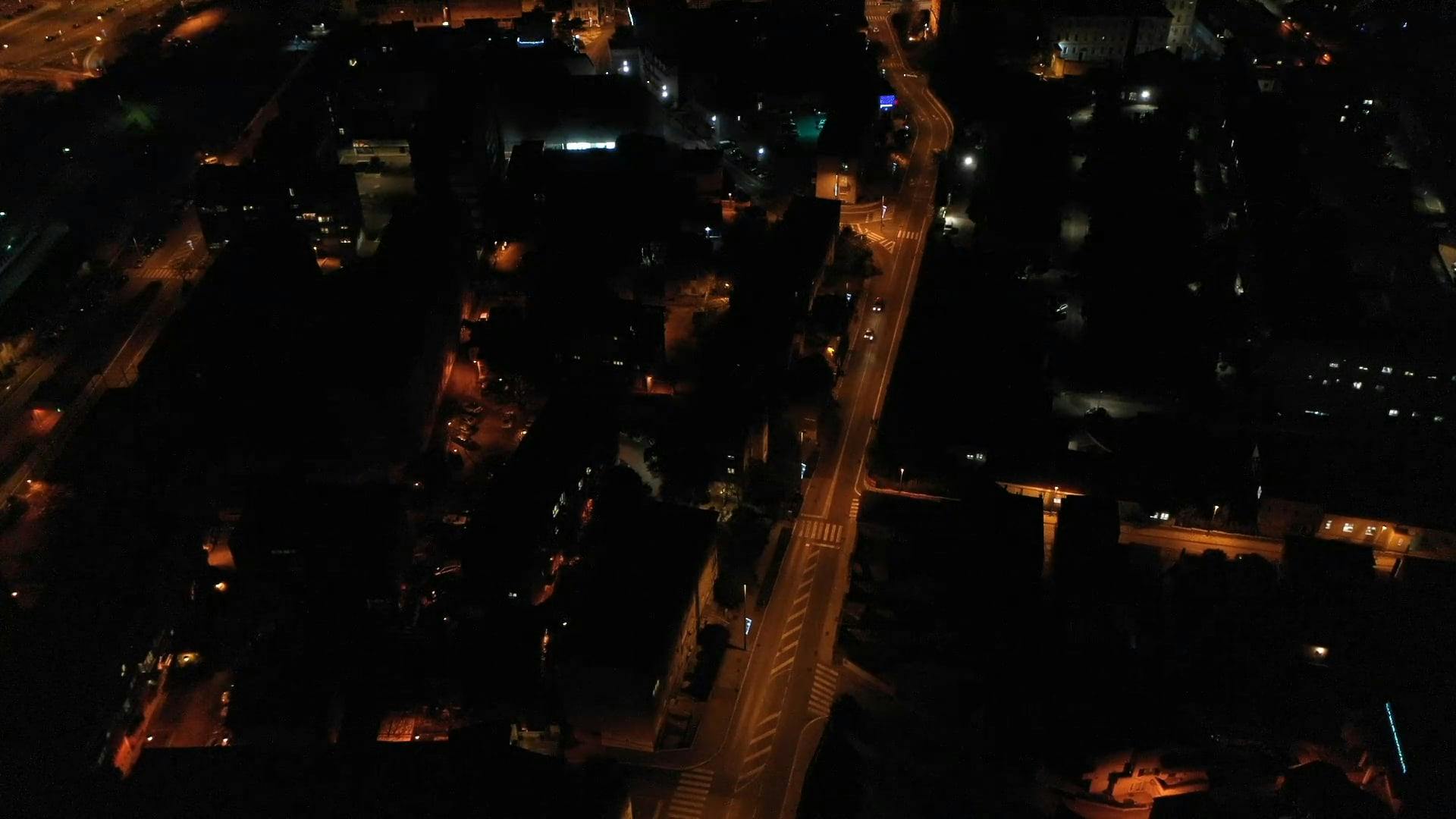 Drone Shot of the City at Night Free Stock Video Footage, Royalty-Free ...