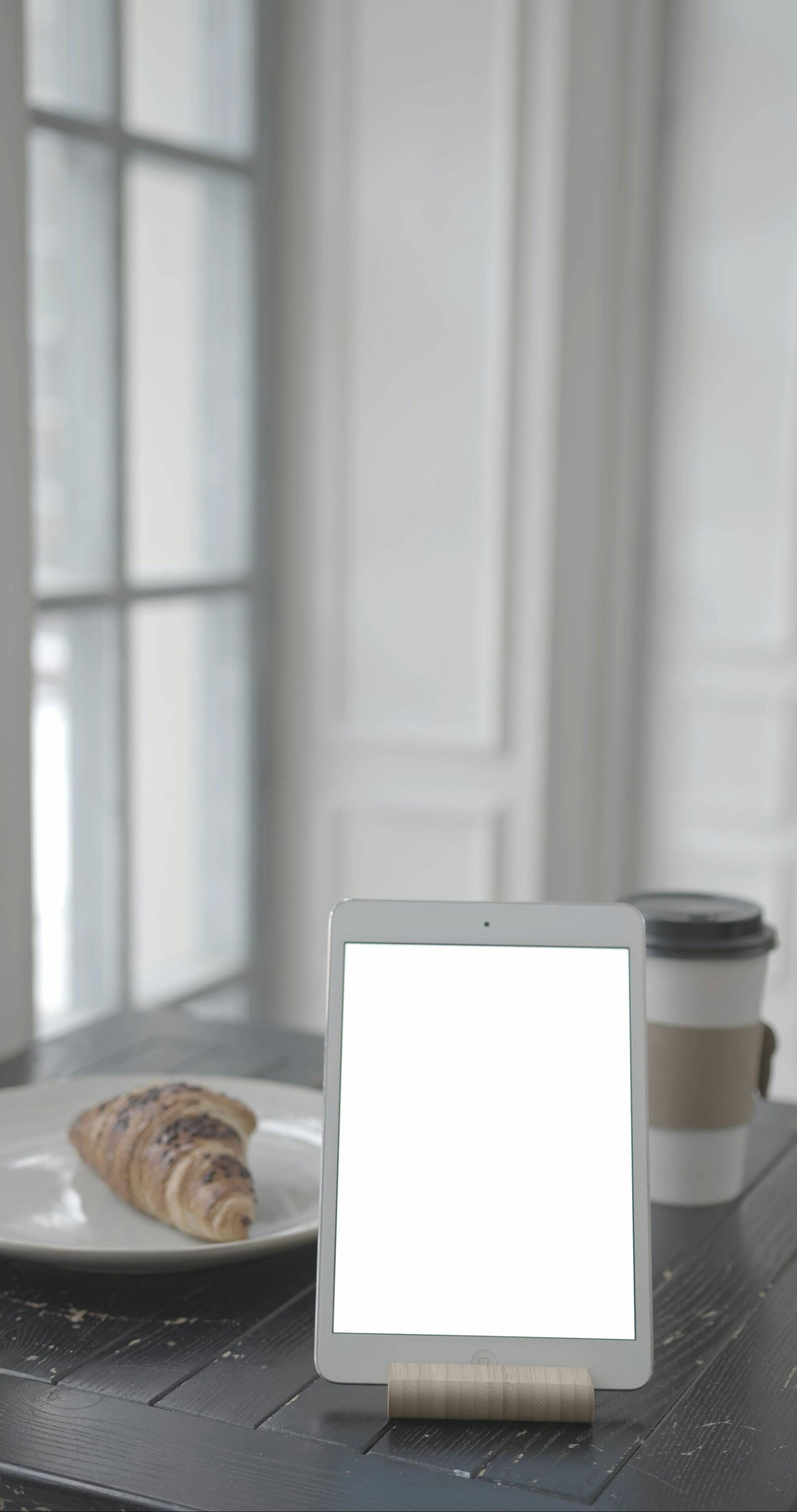 Tablet Over Wooden Table · Free Stock Video