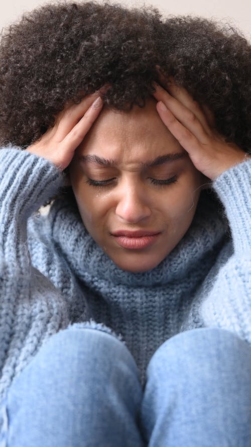 A Woman Wiping Her Tears After Crying · Free Stock Video