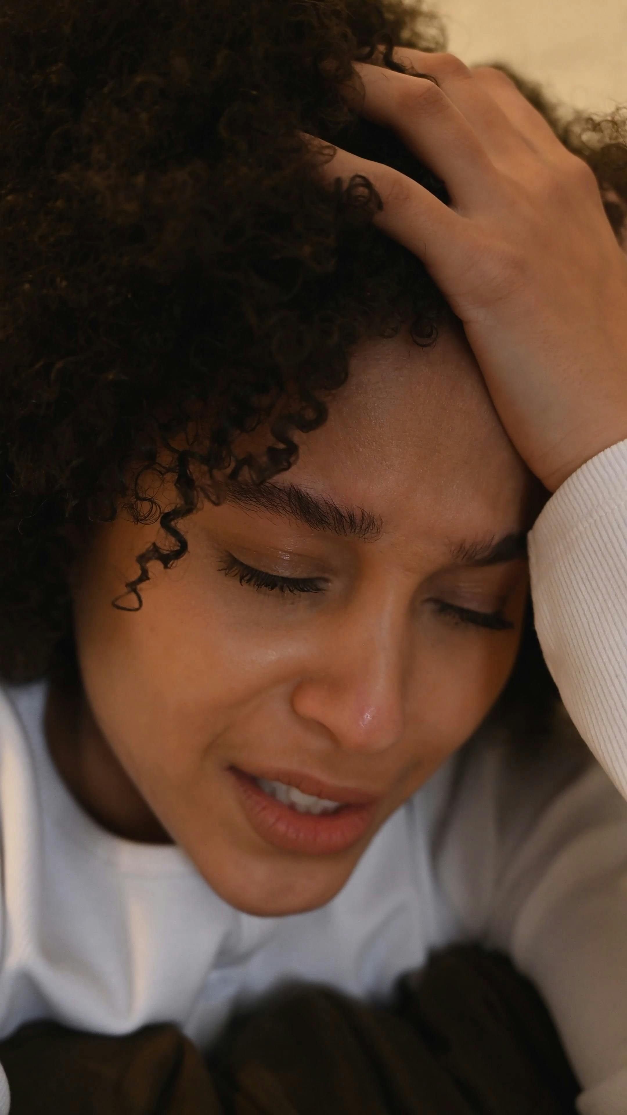 A Woman Shaking Her Head In Disappointment · Free Stock Video