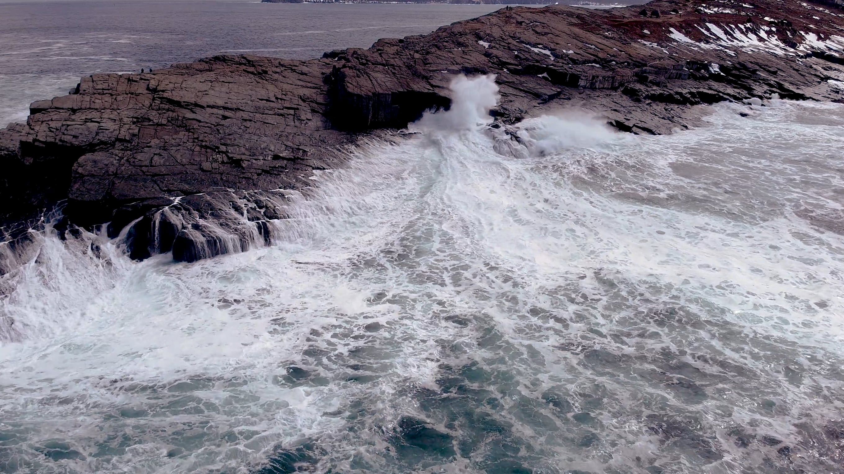 Drone Footage Of Mountain Cliffs Above The Sea Water · Free Stock Video