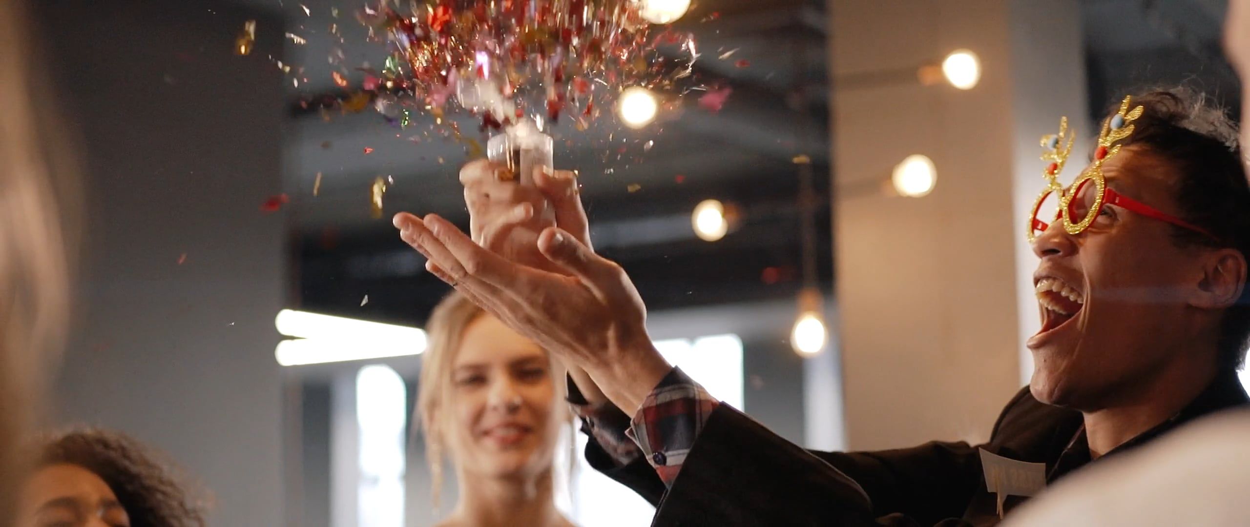 A Man Popping a Party Popper Free Stock Video Footage, Royalty-Free 4K ...