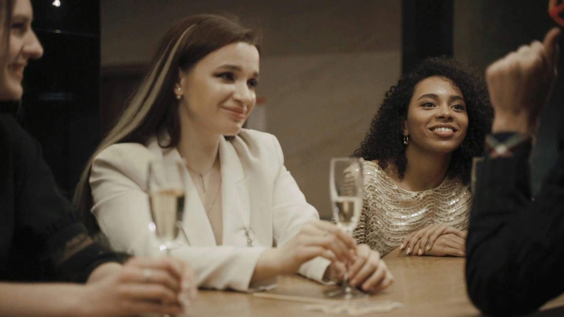 Couple Talking while Drinking Champagne Free Stock Video Footage ...