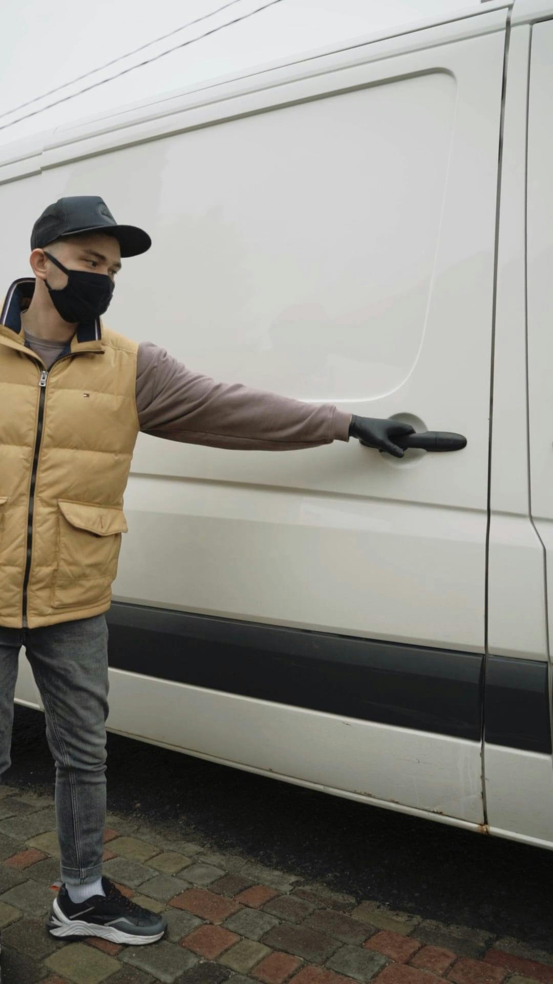 Man Getting Package From Delivery Van Free Stock Video Footage, Royalty ...