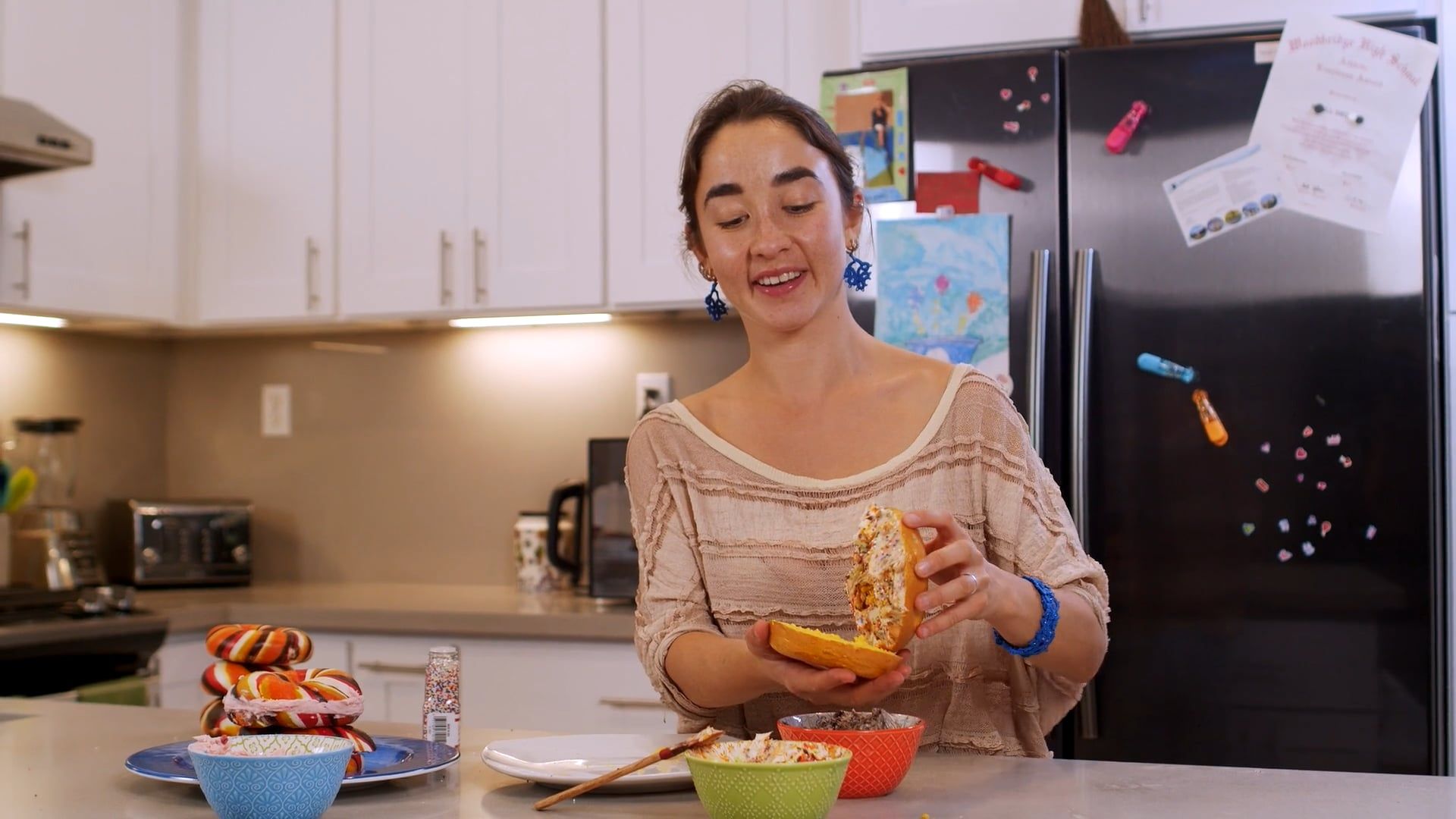 A Woman Making a Sandwich Free Stock Video Footage, Royalty-Free 4K ...