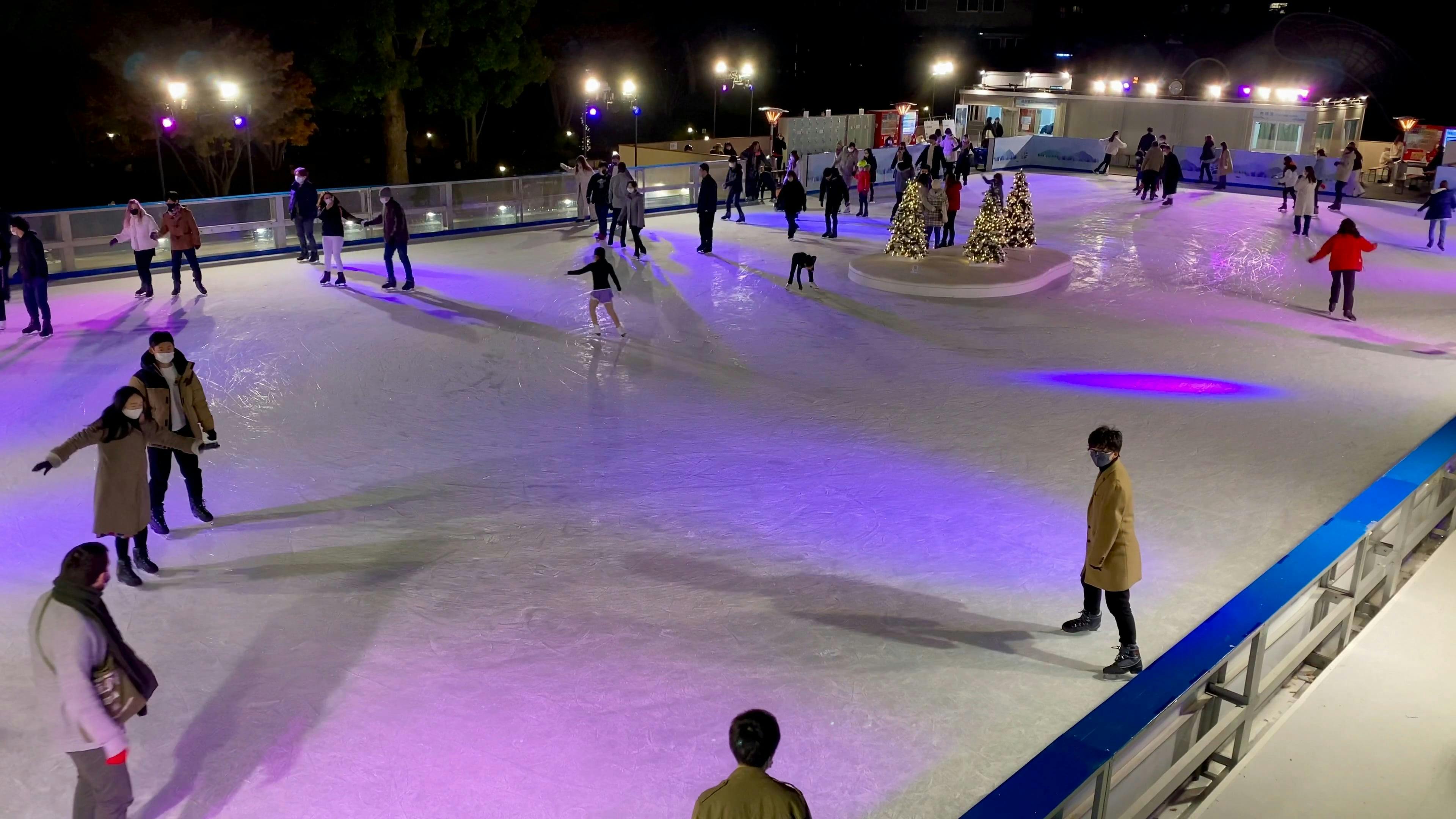 People Skating on Outdoor Ice Rink Free Stock Video Footage, Royalty ...