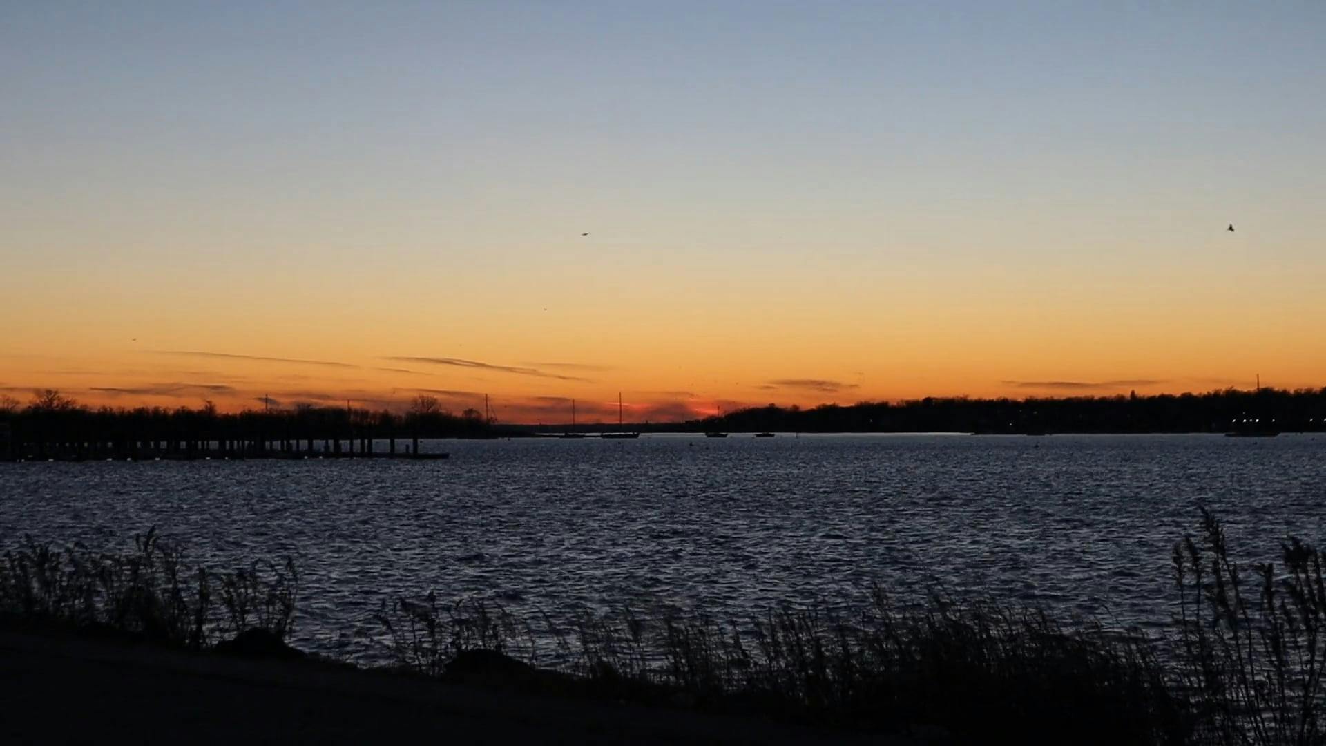 Beautiful Sunset over Bay Free Stock Video Footage, Royalty-Free 4K ...