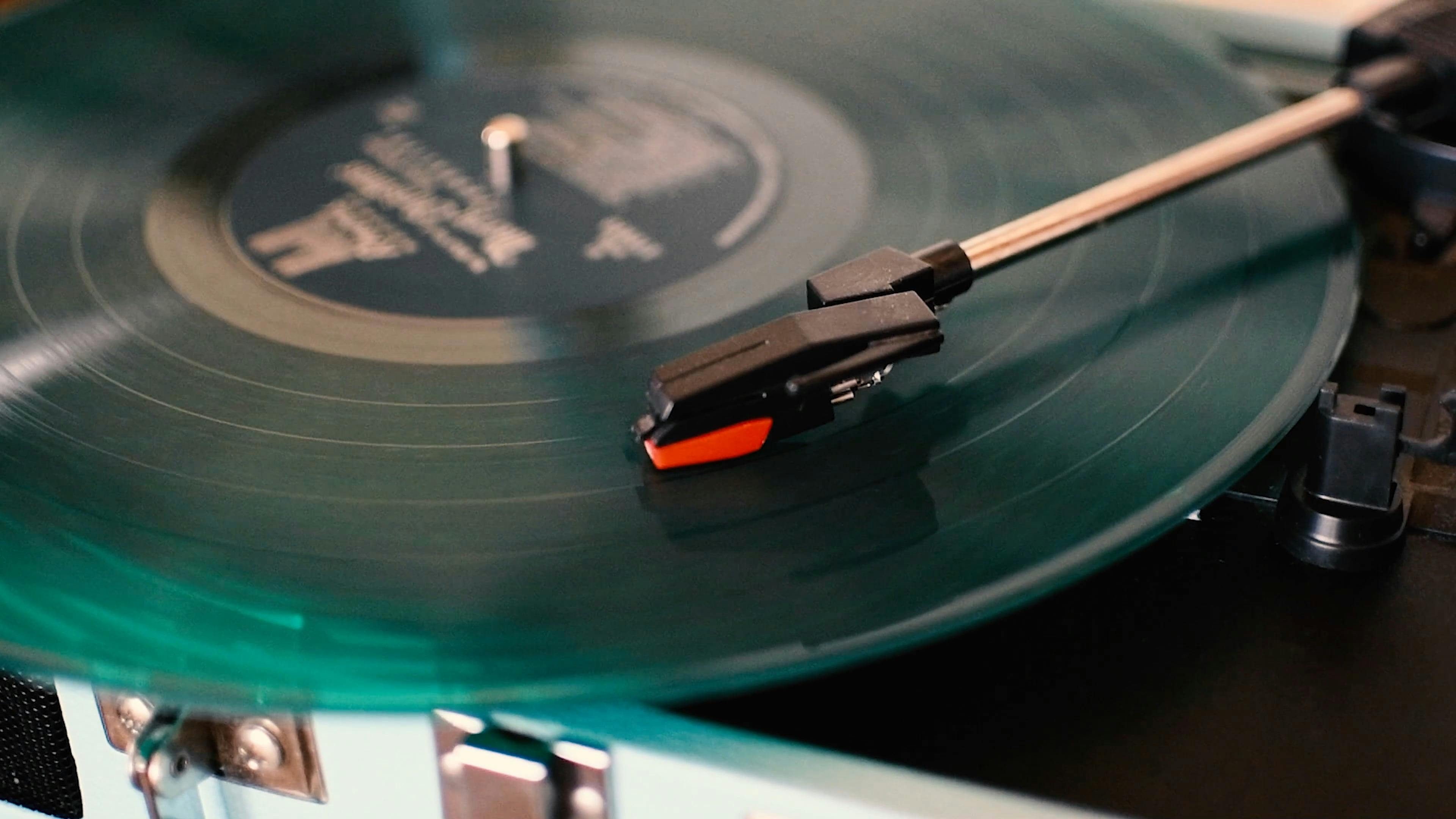 Close-Up View of a Record Player · Free Stock Video