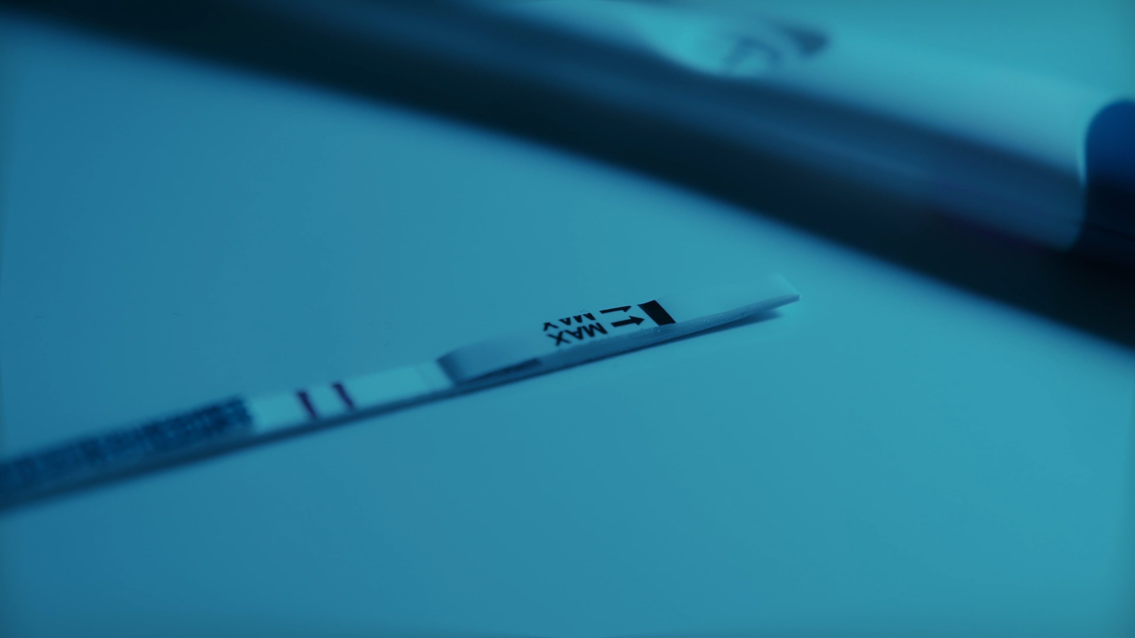 Close-up Footage of Positive Result on a Pregnancy Test Strip Free ...