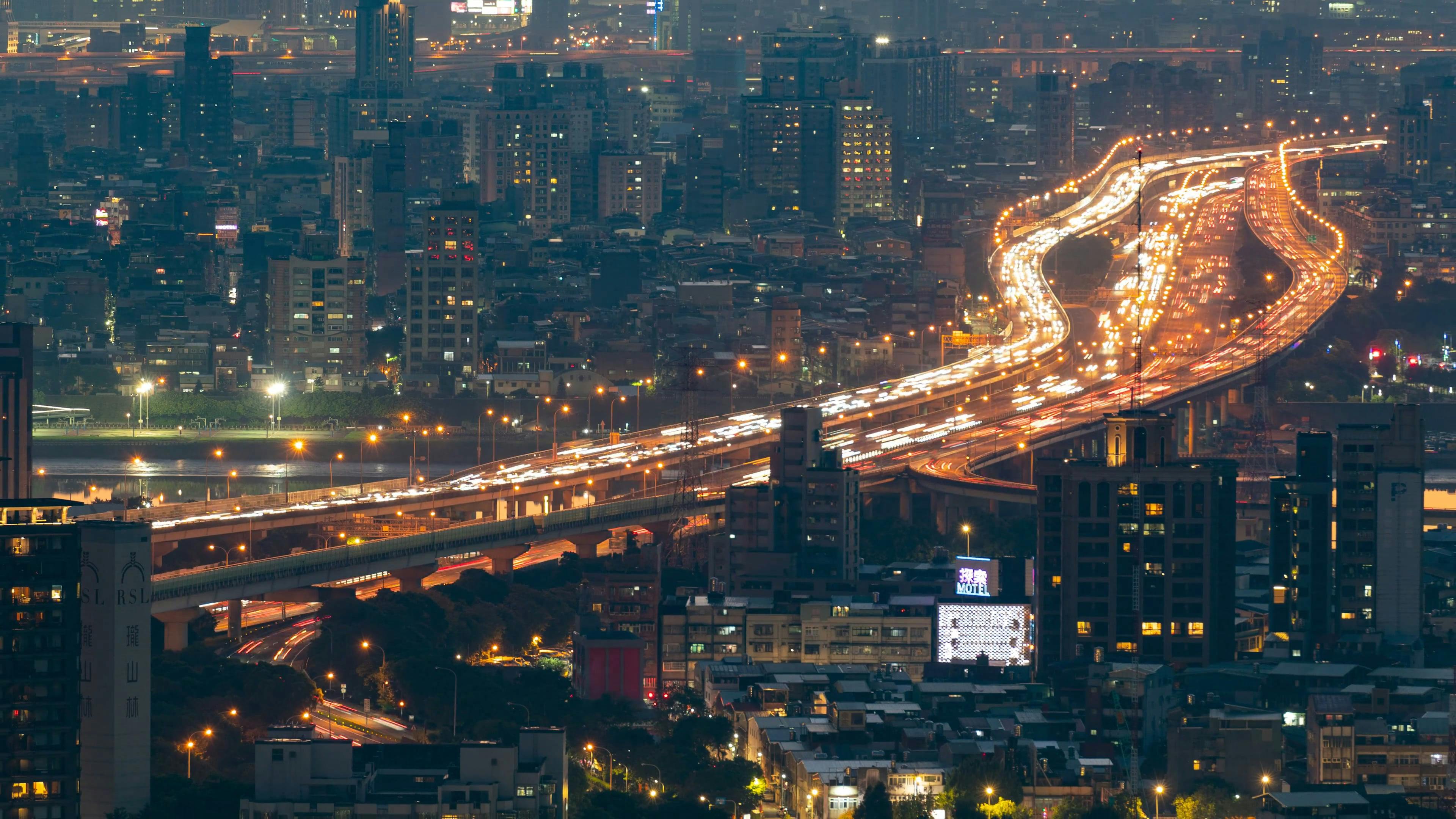 City Traffic In A Time Lapse Video Free Stock Video Footage, Royalty ...