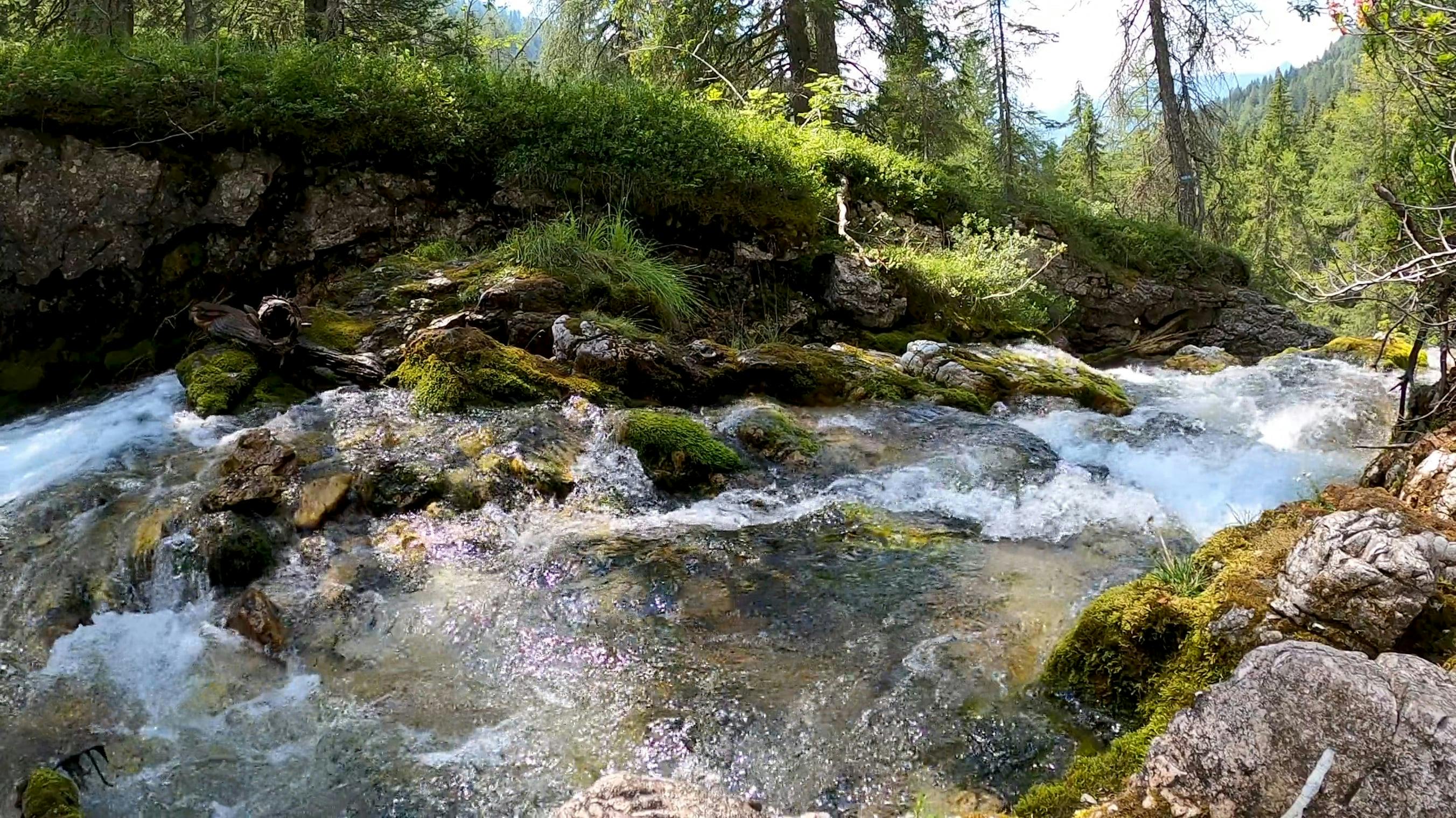 A Clean Stream of Water Flowing Down the River · Free Stock Video