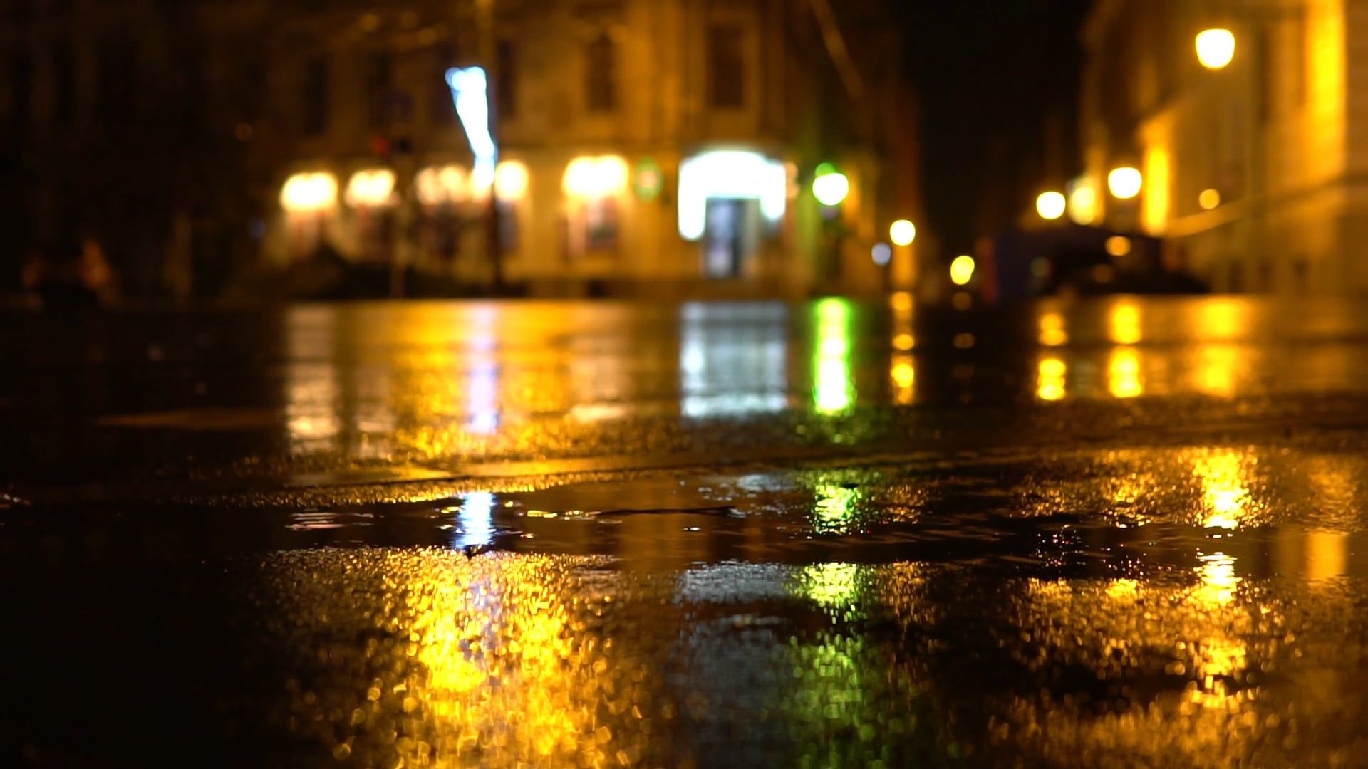 Raindrops Dripping from an Umbrella at Night Free Stock Video Footage ...
