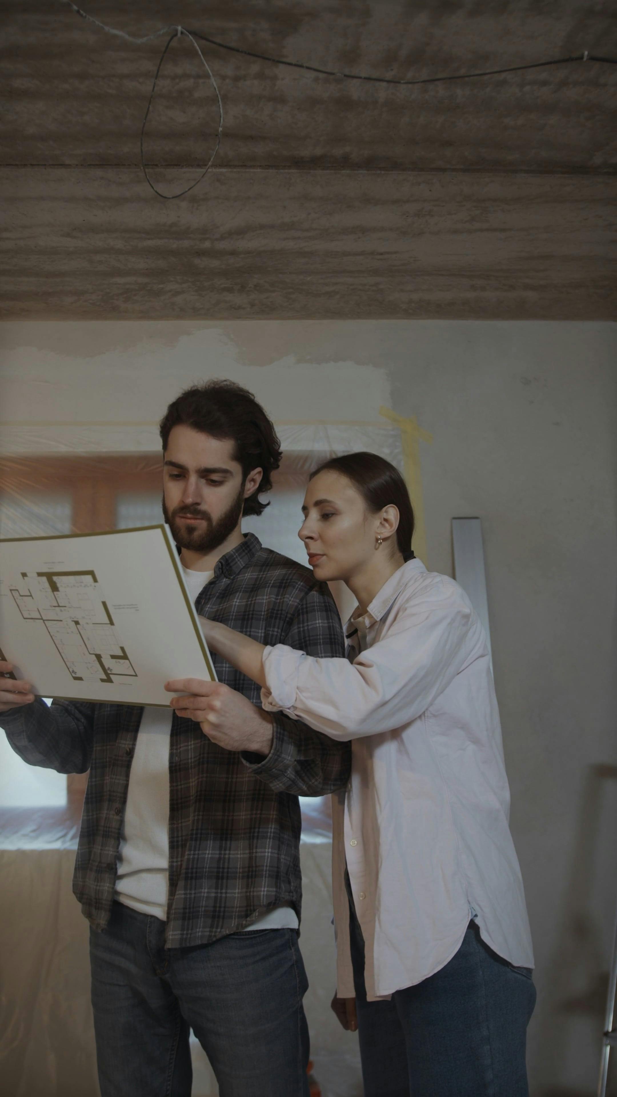 Person Looking the Plan · Free Stock Video