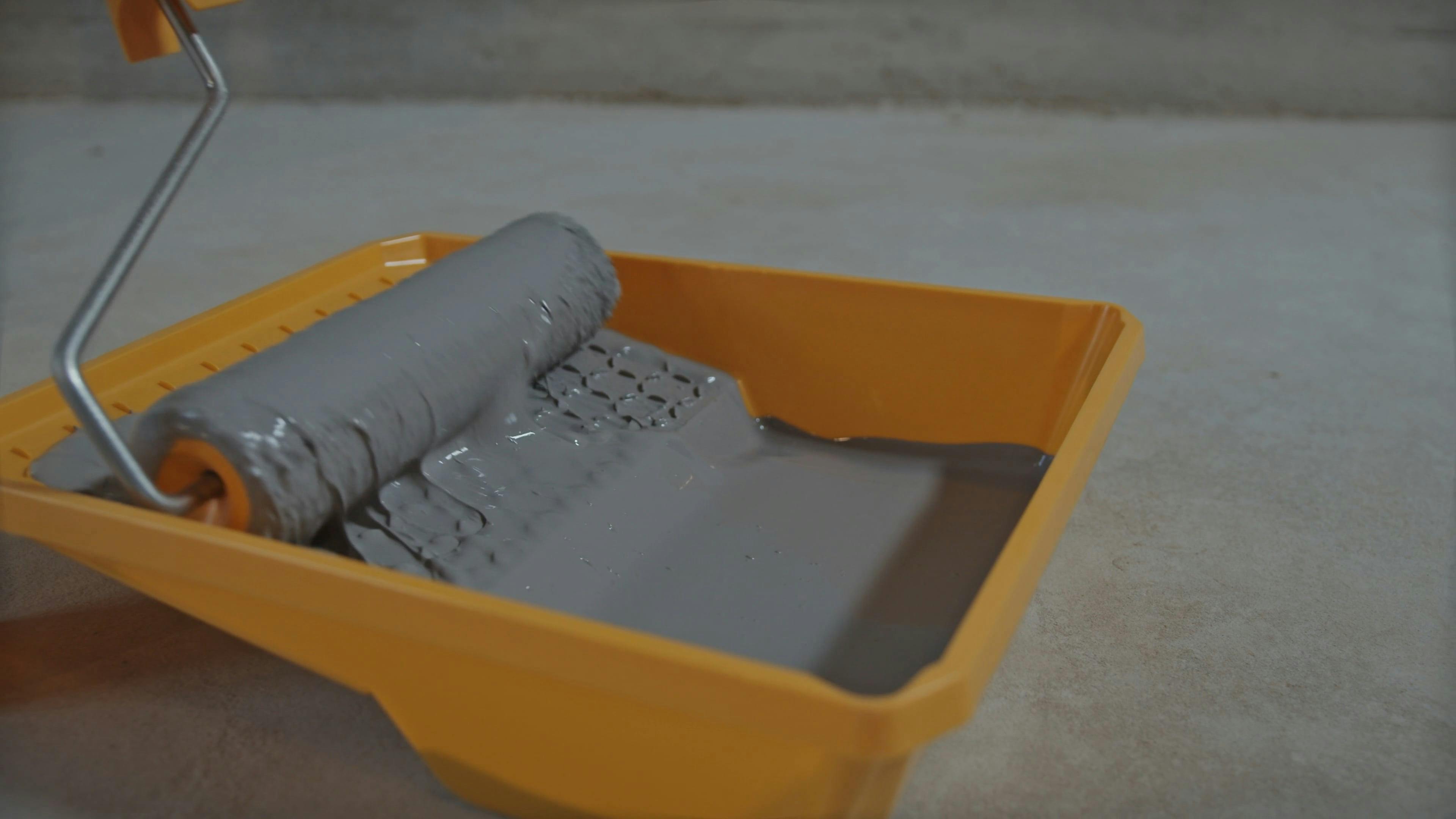 Close Up of Paint Roller · Free Stock Video