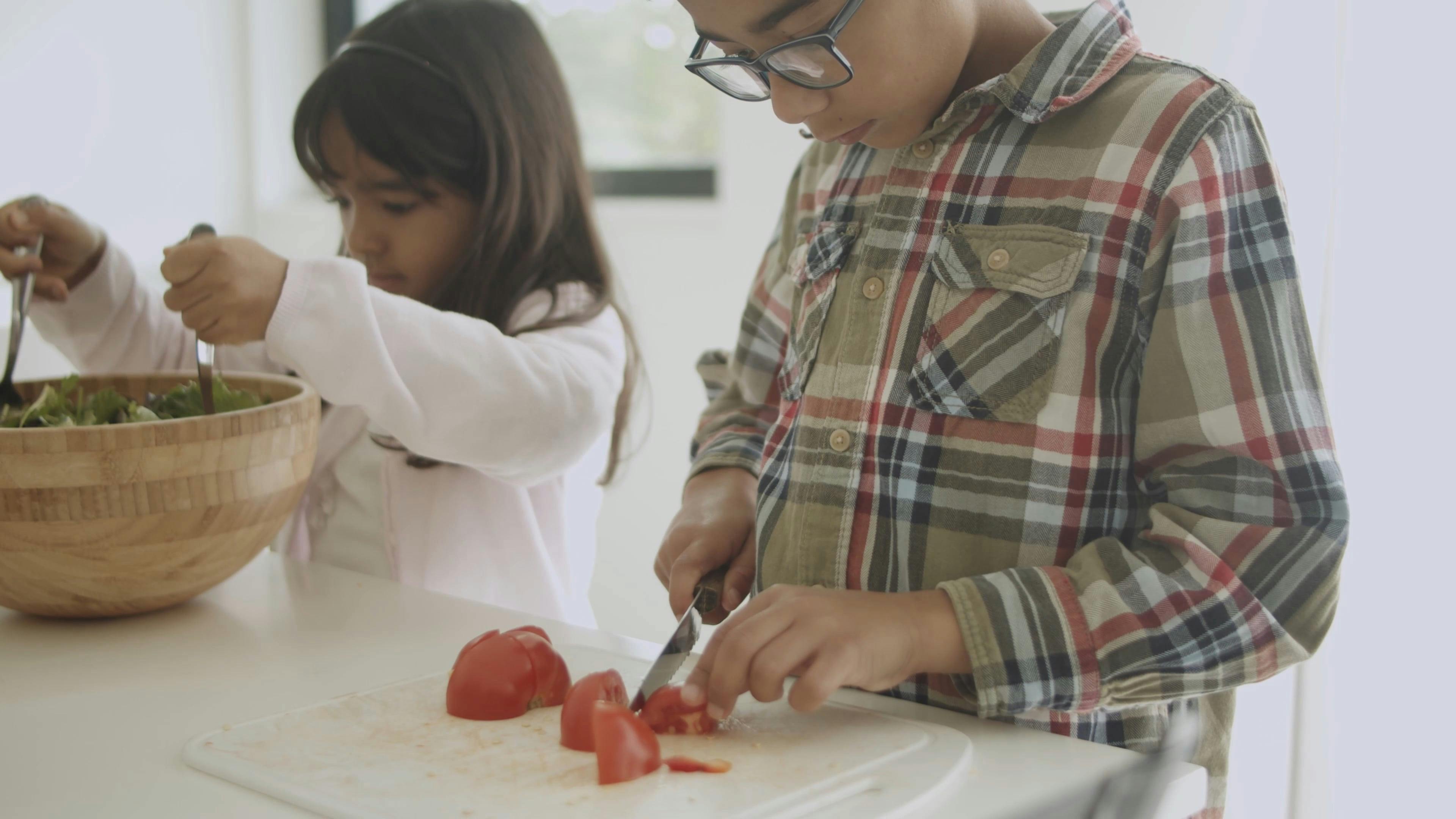Close Up Video of Children Preparing Food Free Stock Video Footage ...