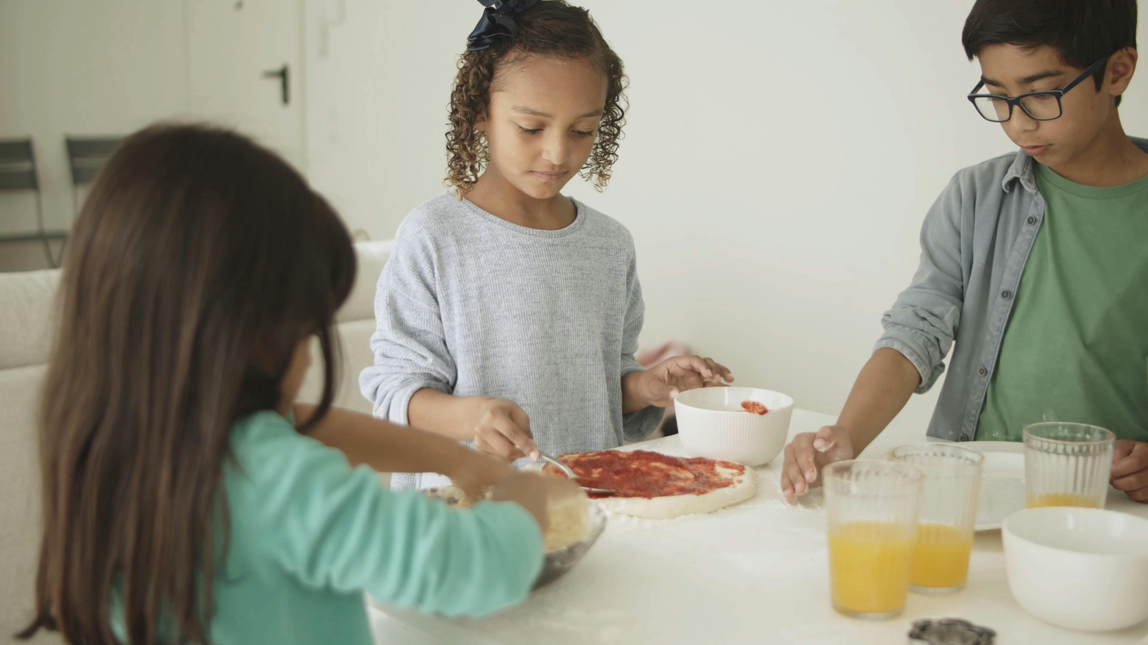 Children Preparing Food in the Kitchen Free Stock Video Footage ...