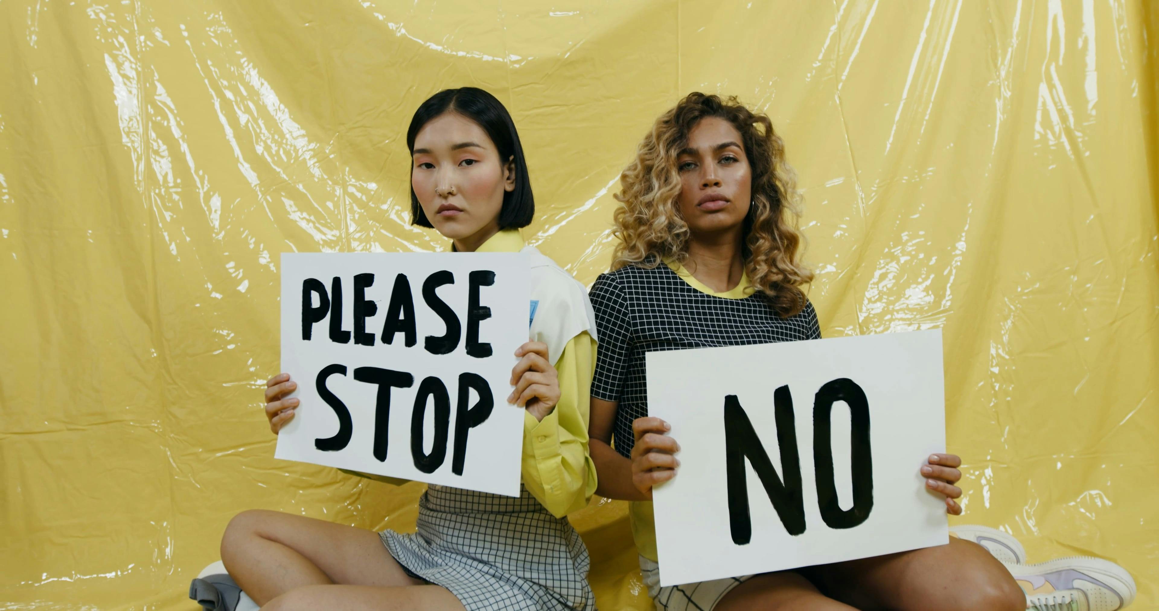 Women Holding Protest Signs Free Stock Video Footage, Royalty-Free 4K ...
