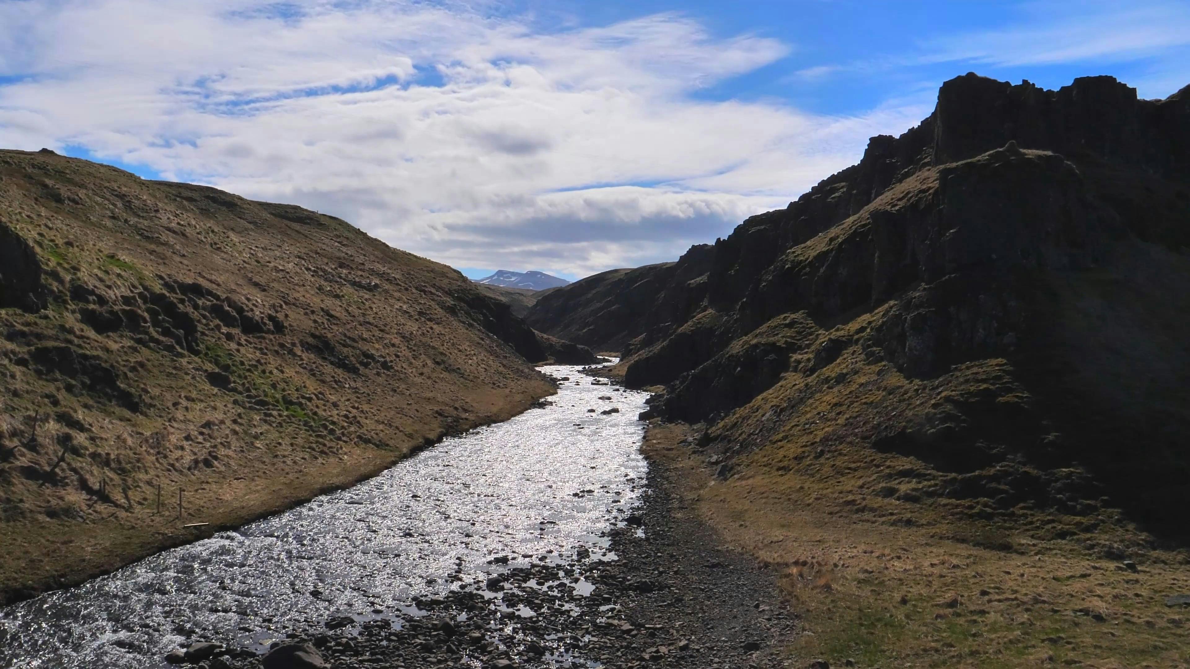 River Between Two Mountain Ranges Free Stock Video Footage, Royalty ...