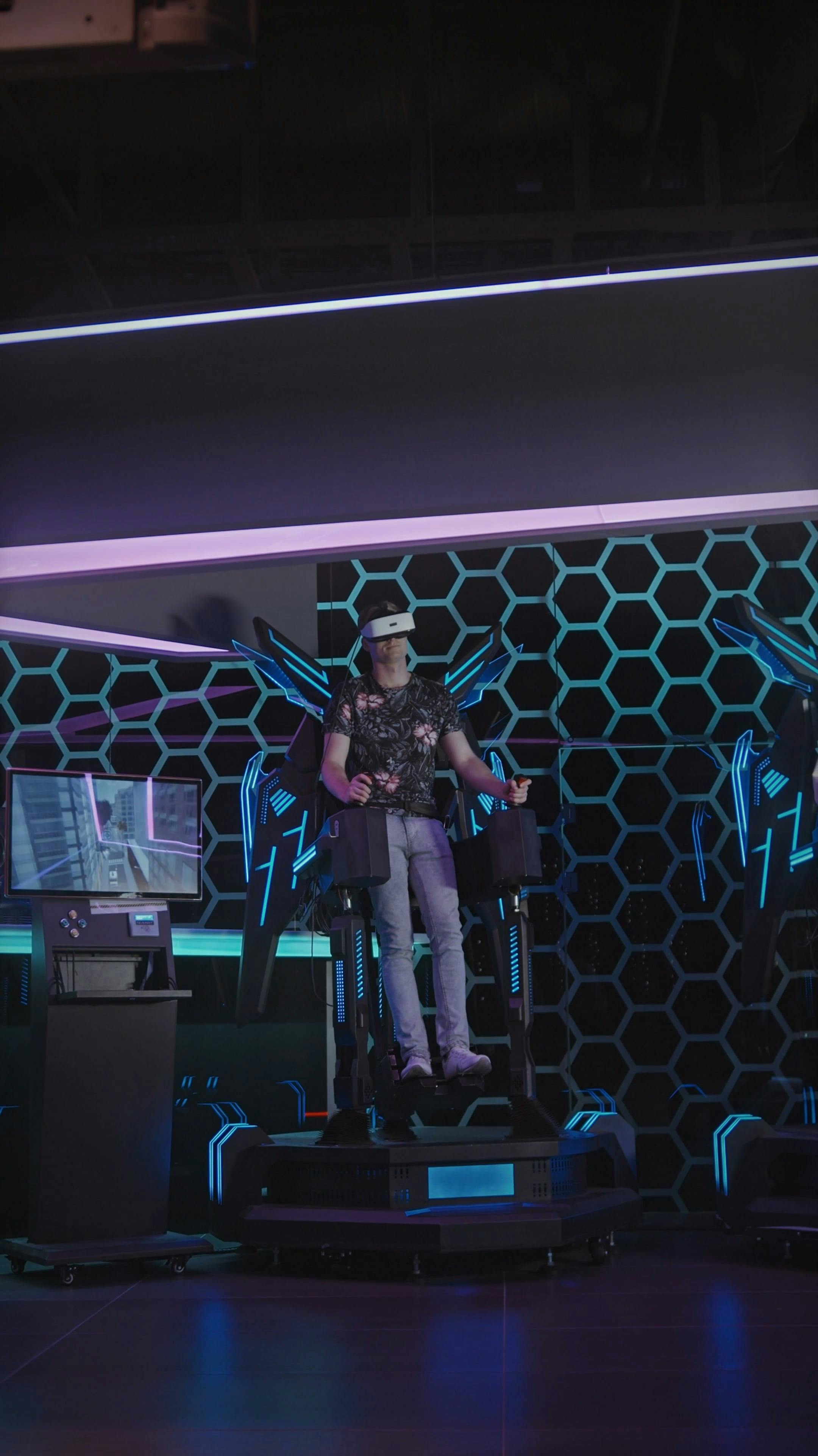 People Playing Video Game In Virtual Reality Mode Free Stock Video ...