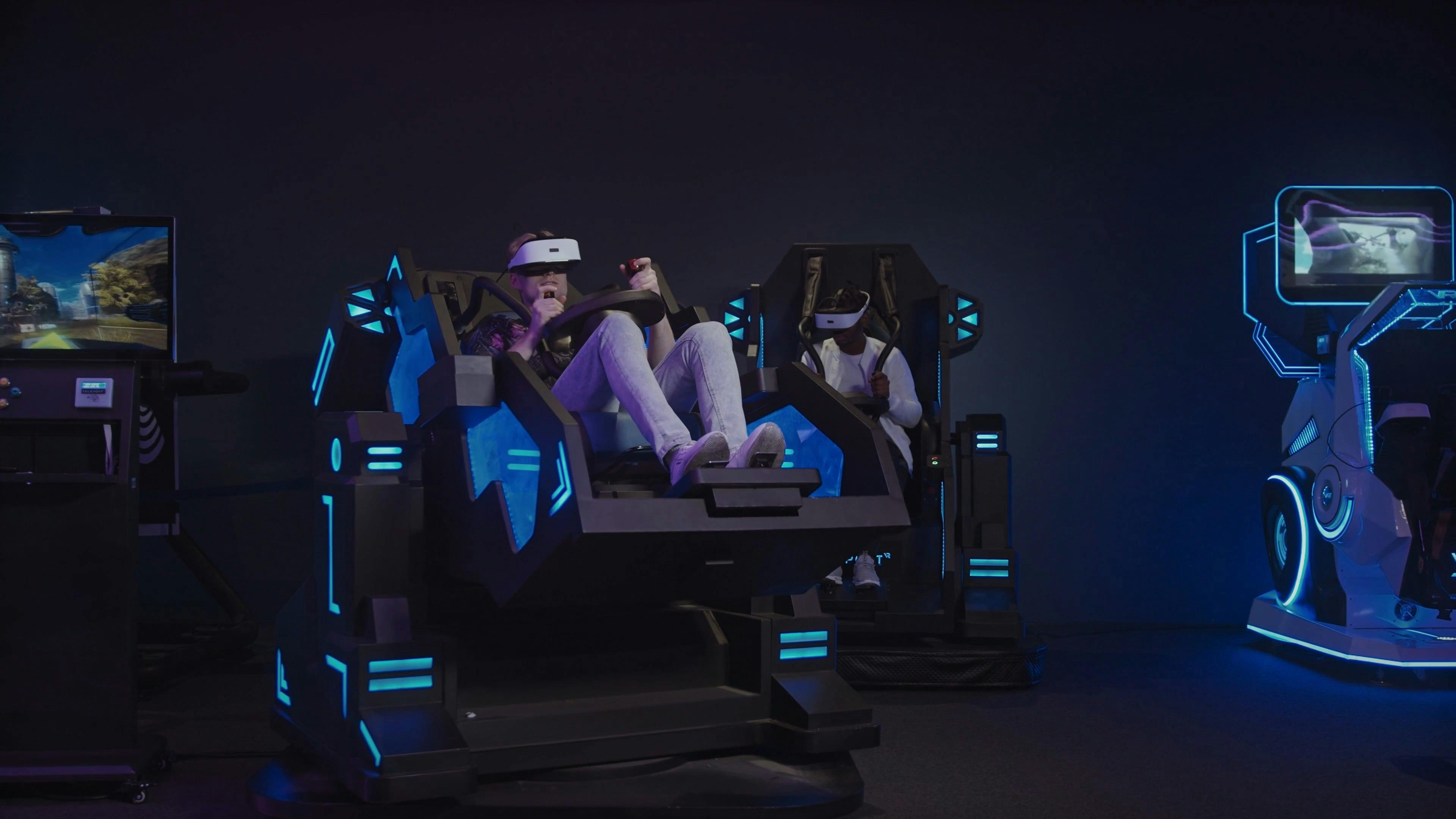 Man Playing Games Wearing a VR Headset Free Stock Video Footage ...